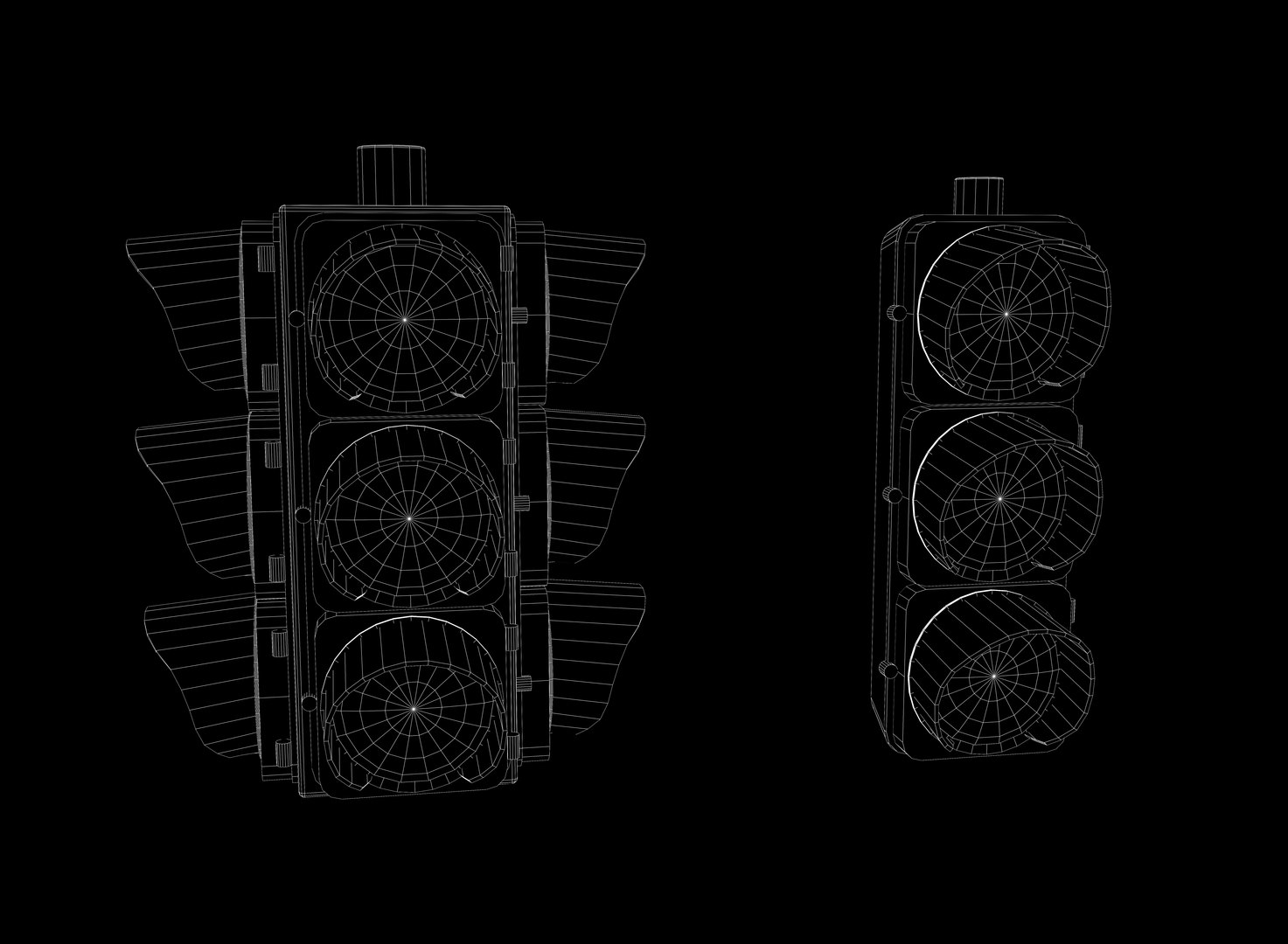 3d Model Road Signs Traffic Lights