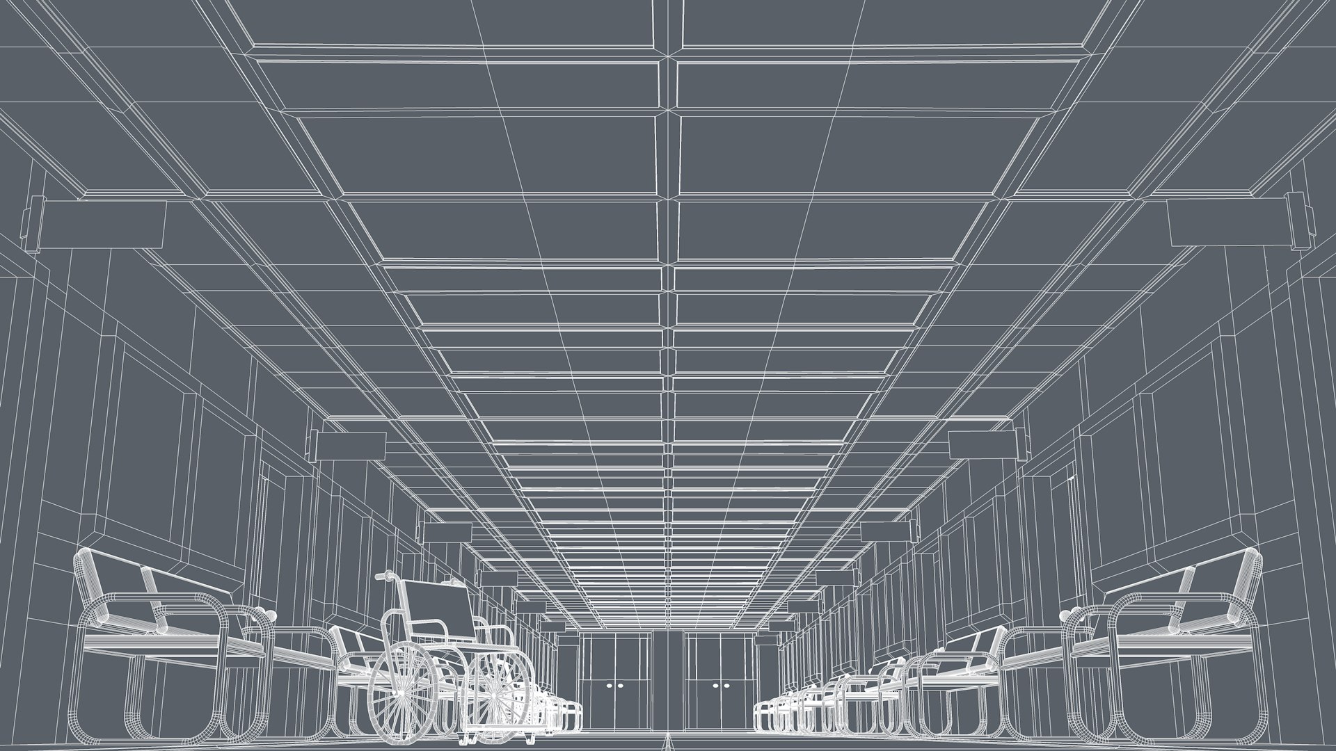 Hospital Hallway Corridor Model - TurboSquid 1723289