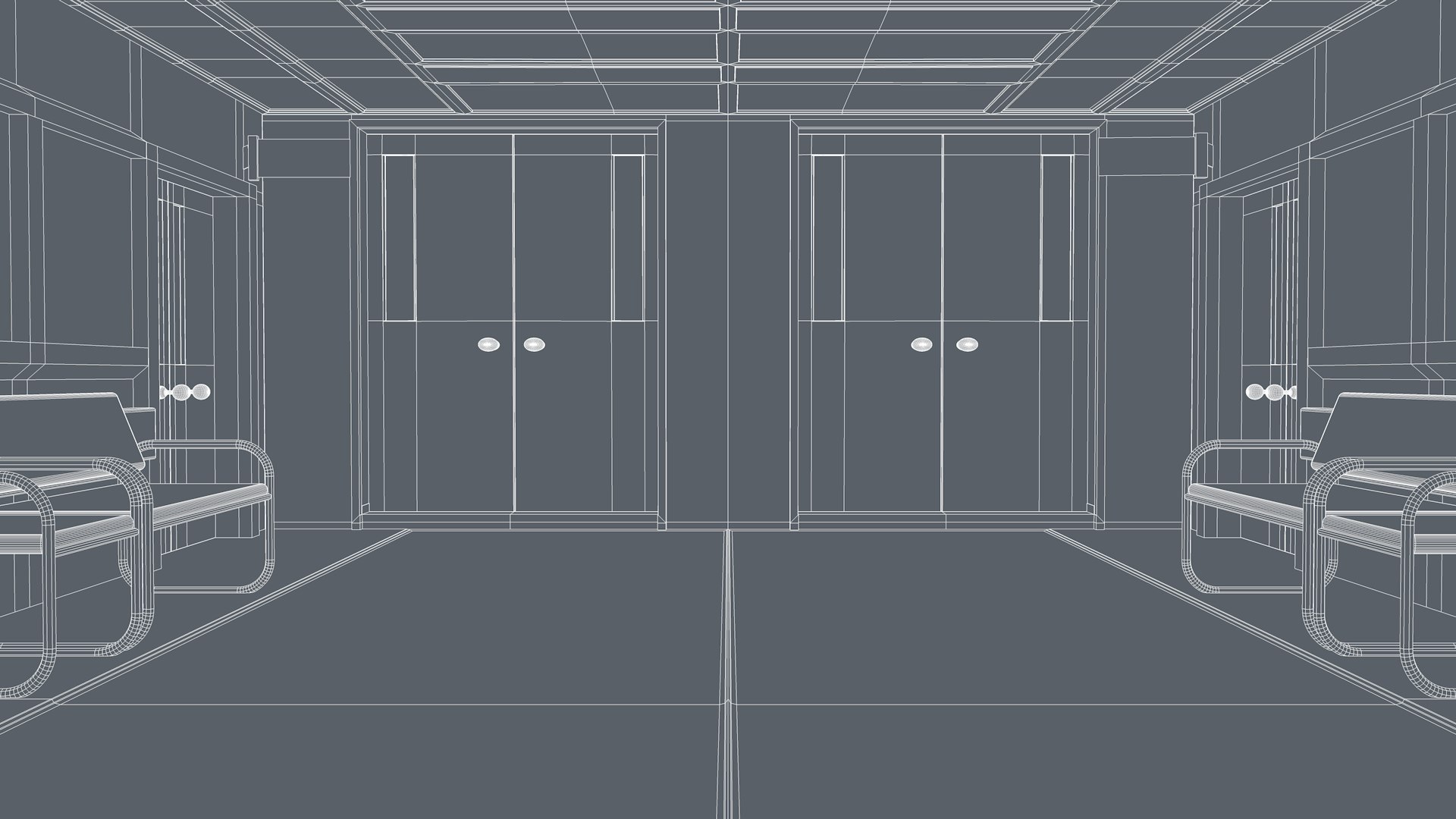 Hospital Hallway Corridor Model - TurboSquid 1723289