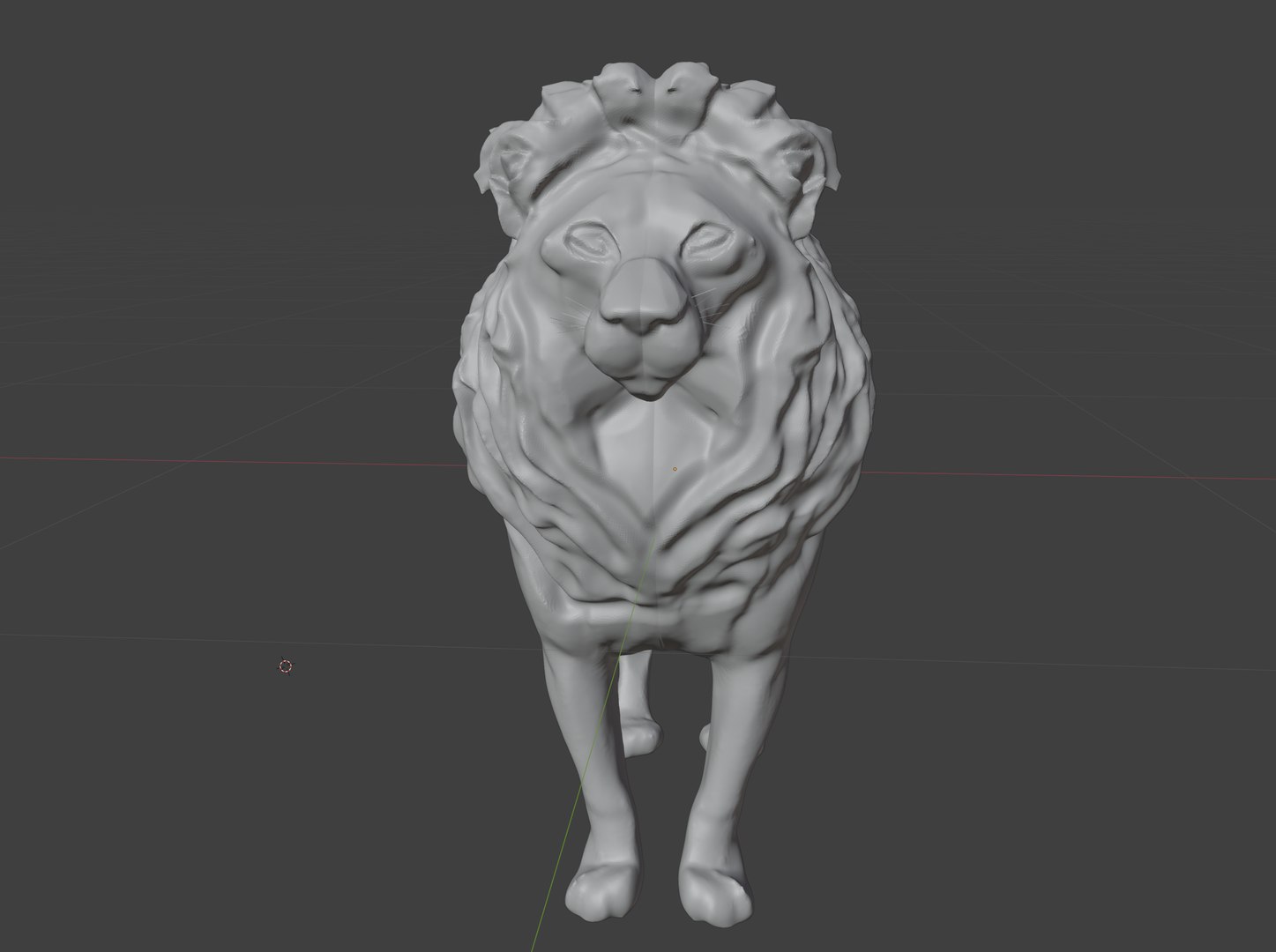 3D Lion Standing Model - TurboSquid 2261642