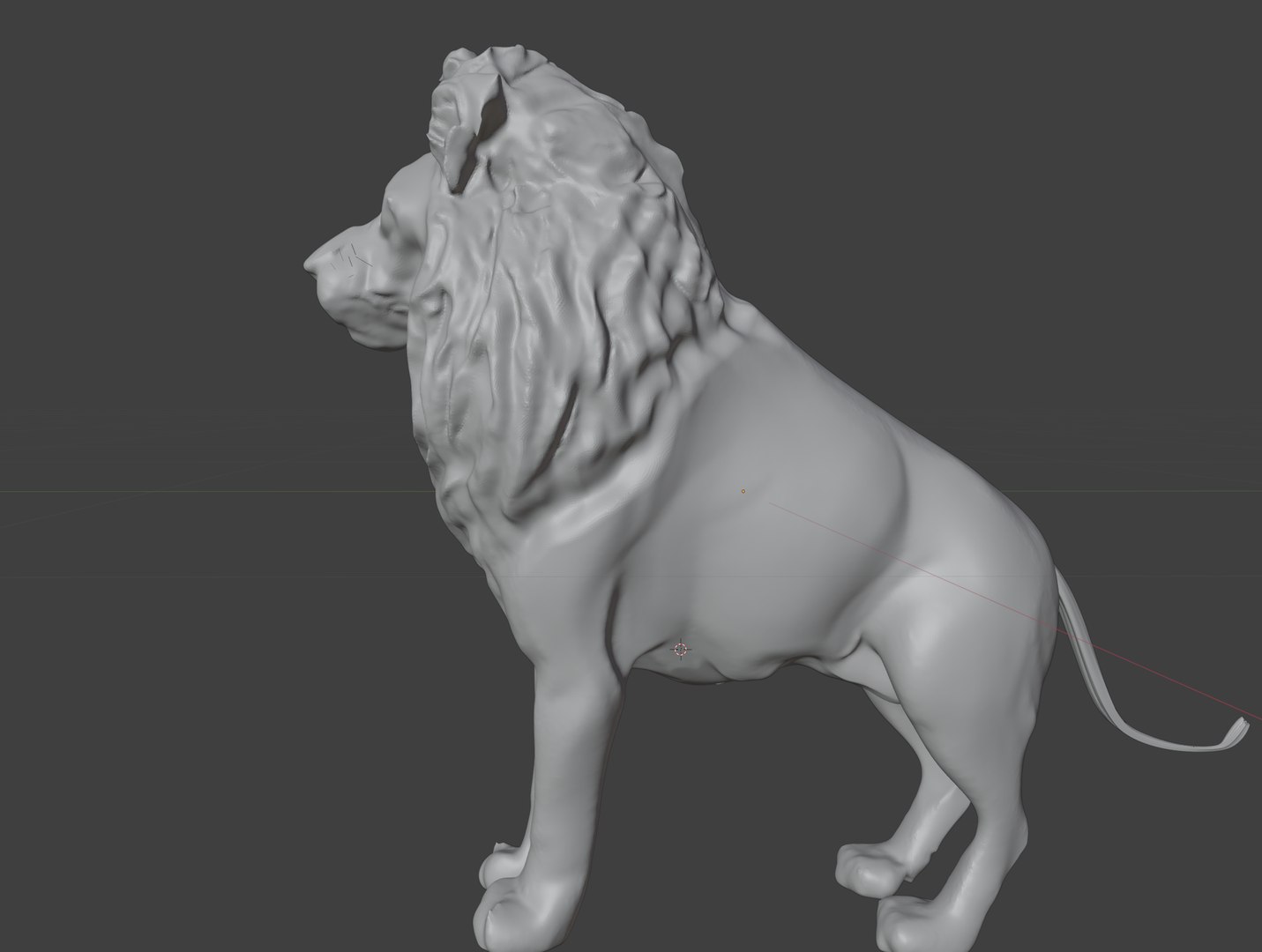 3D Lion Standing Model - TurboSquid 2261642