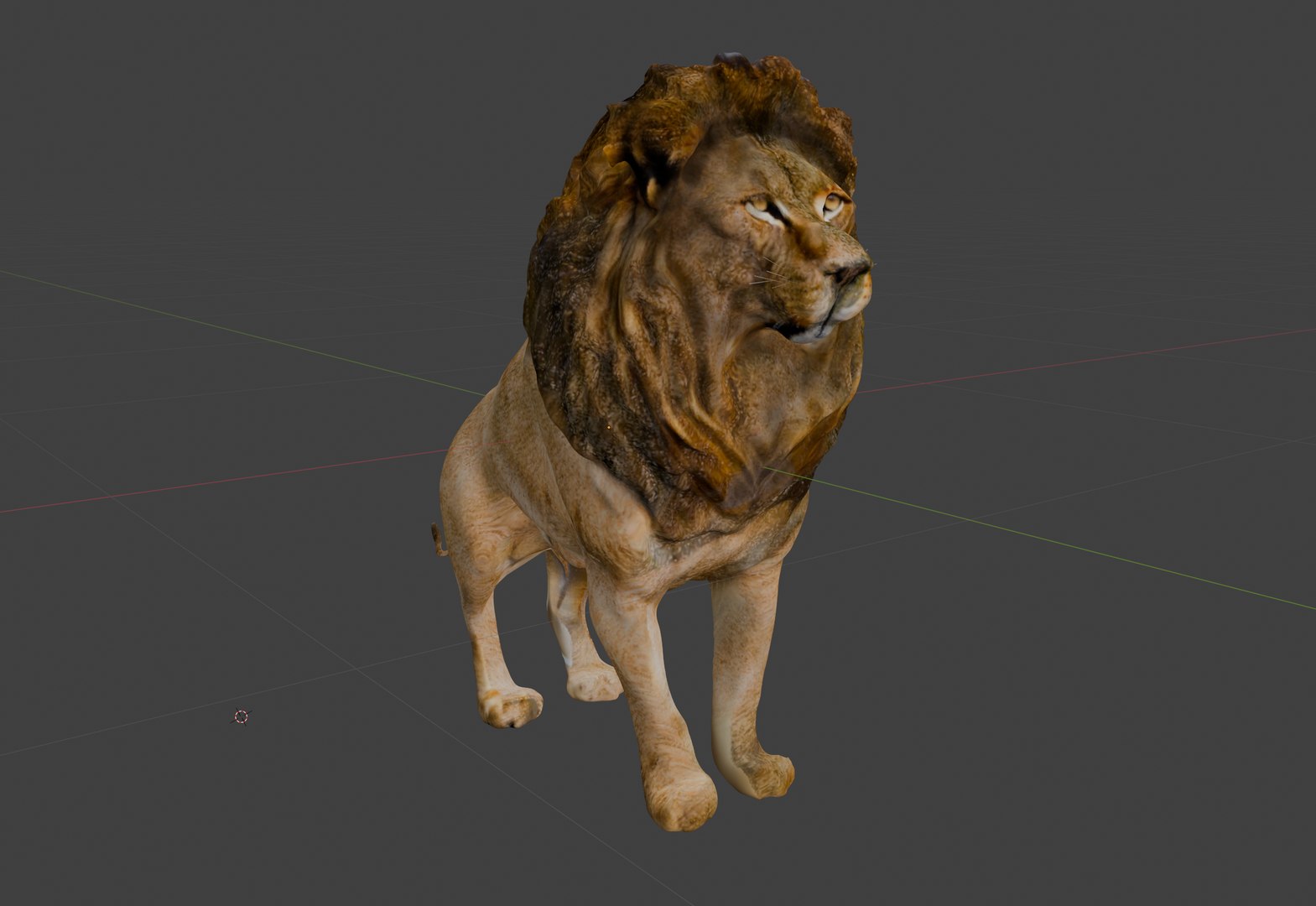 3D Lion Standing Model - TurboSquid 2261642