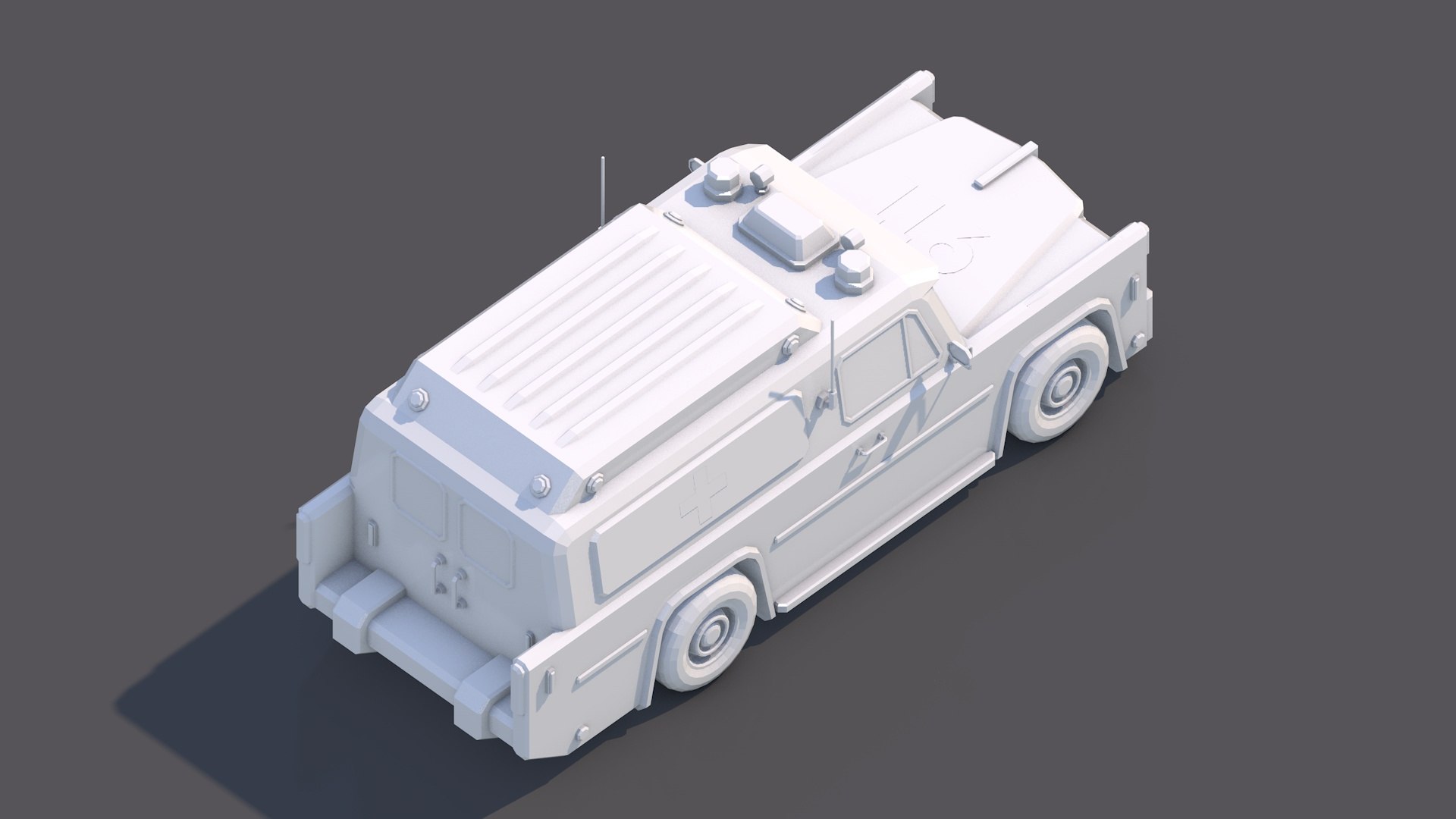 3D Cartoon 911 Ambulance - TurboSquid 2164360