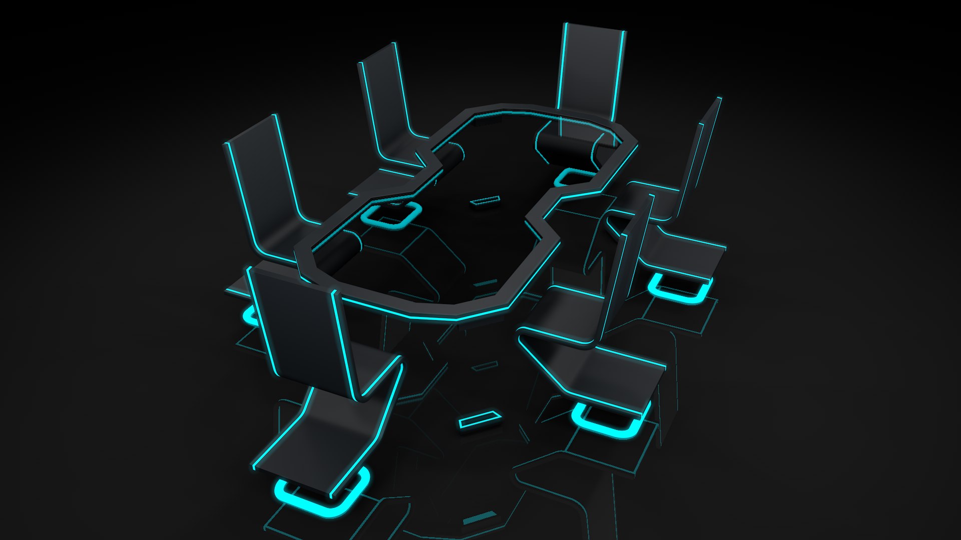 Sci Fi Office Furniture 3D - TurboSquid 2458998