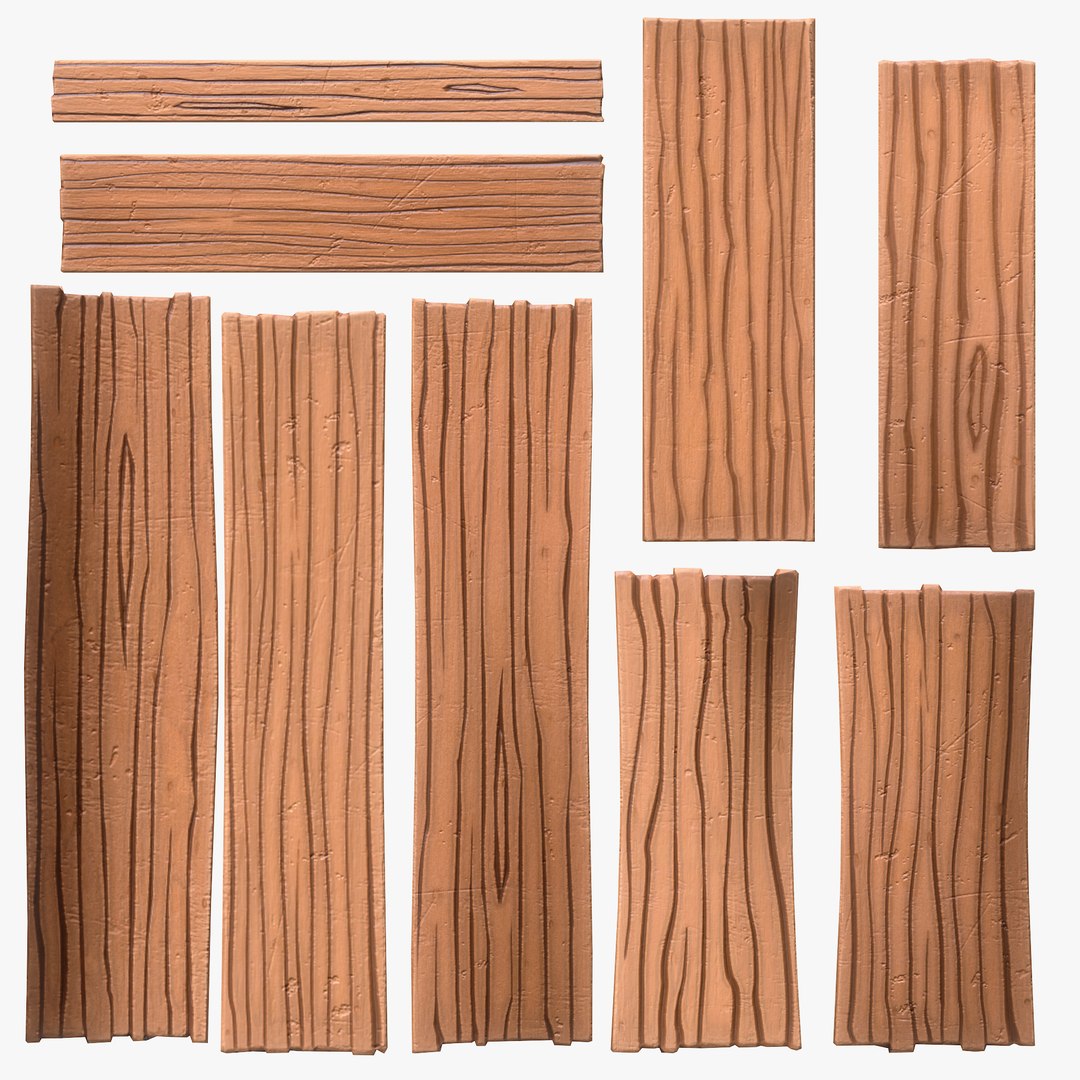 Stylized Wood Planks Model - TurboSquid 2122157