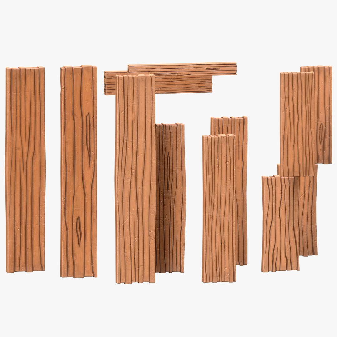 Stylized Wood Planks Model - TurboSquid 2122157