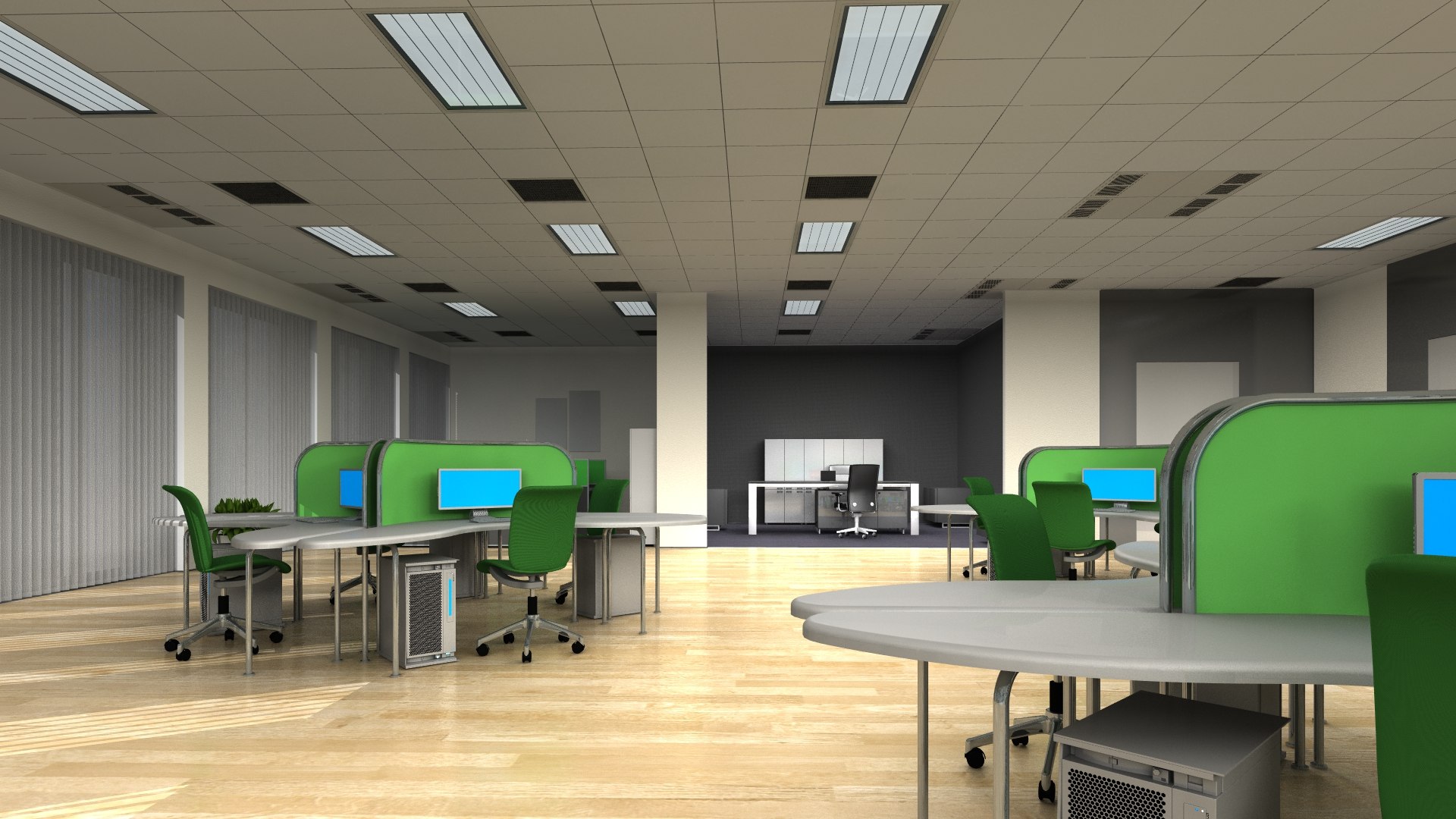 3D 3d-scenes - Office 02 Model - TurboSquid 1420302