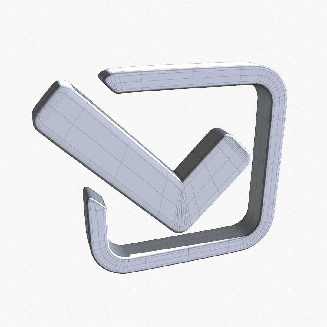 3D Check Symbol - TurboSquid 1193459