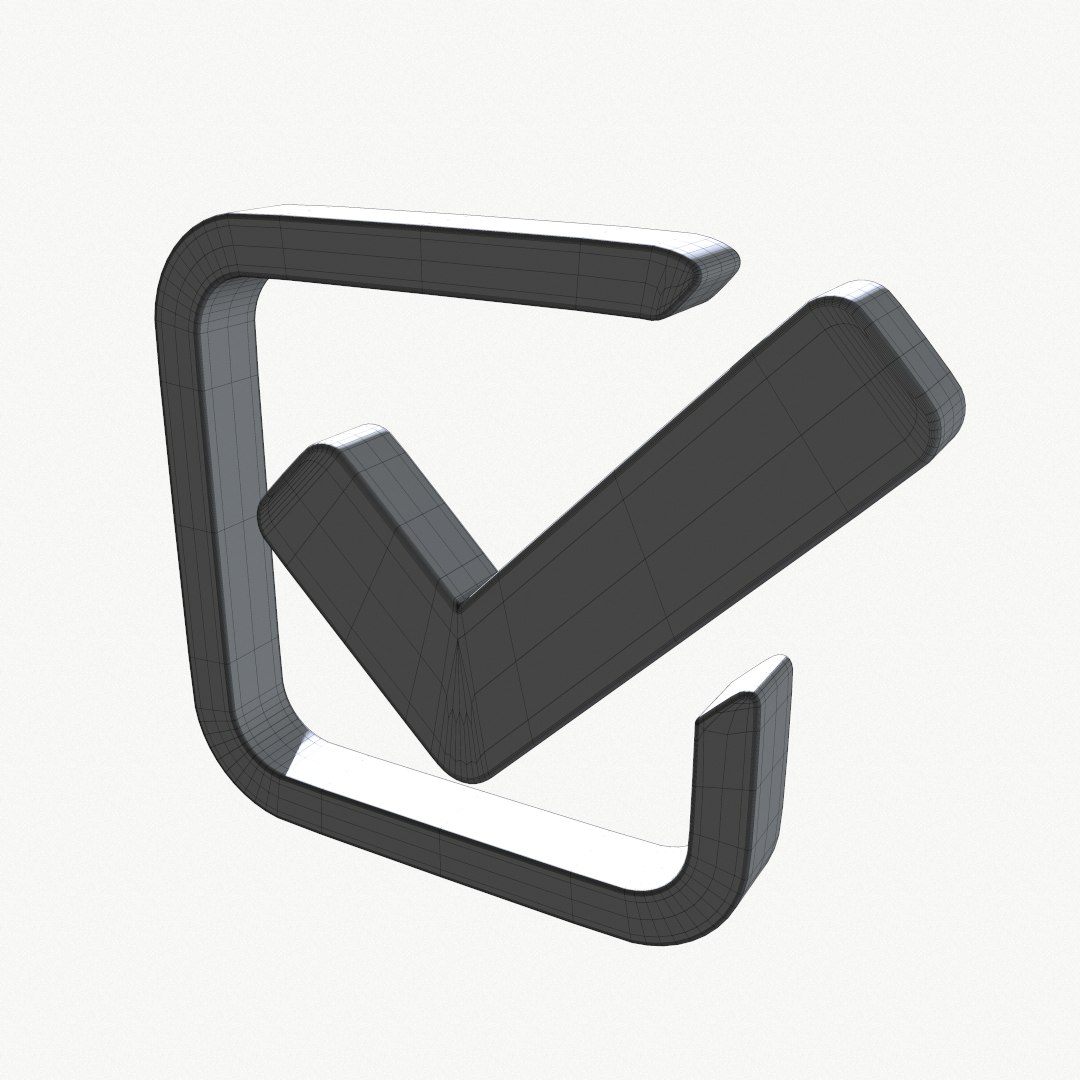 3D Check Symbol - TurboSquid 1193459