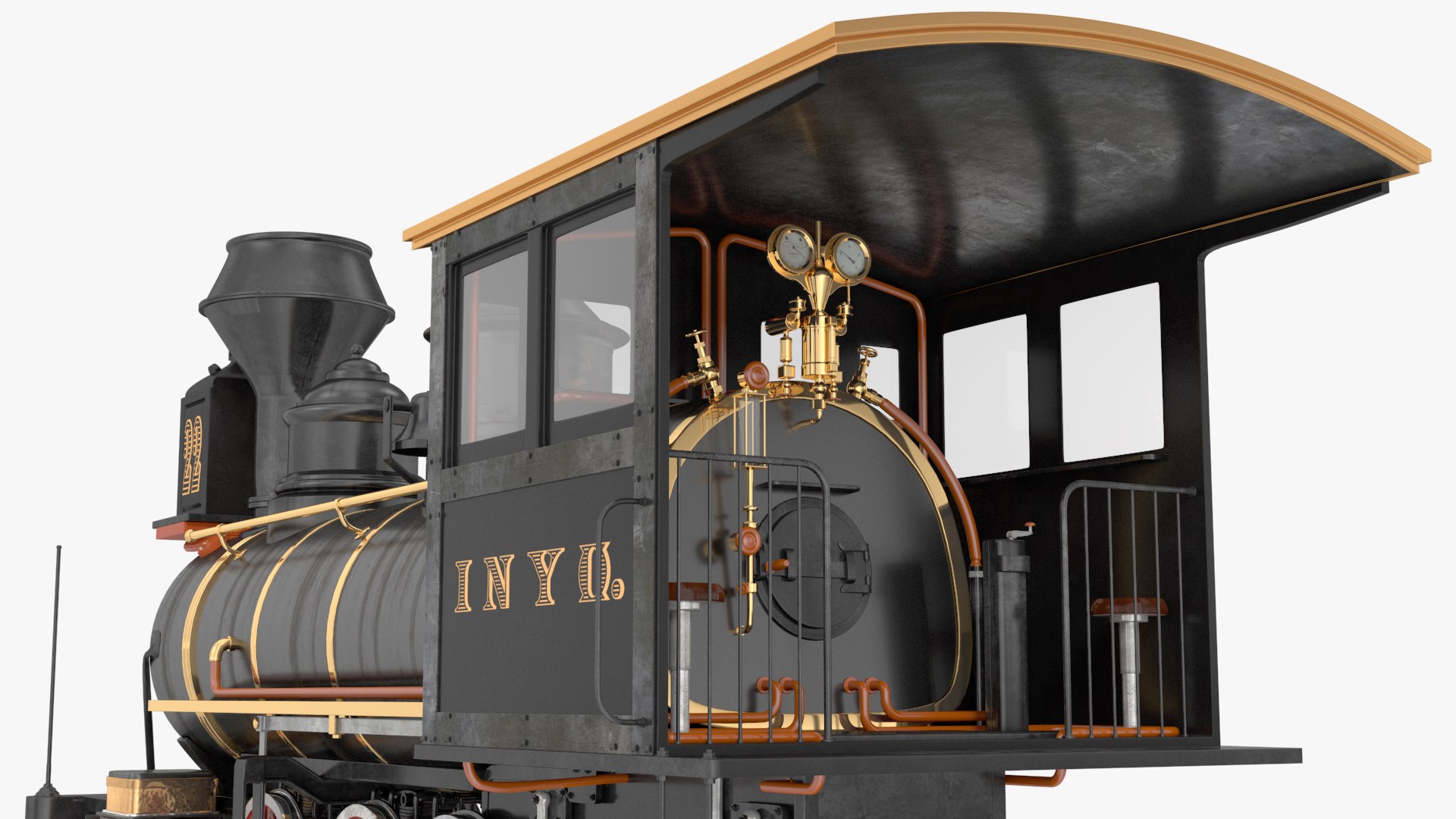1860s Steam Locomotive 3D model - TurboSquid 2148450