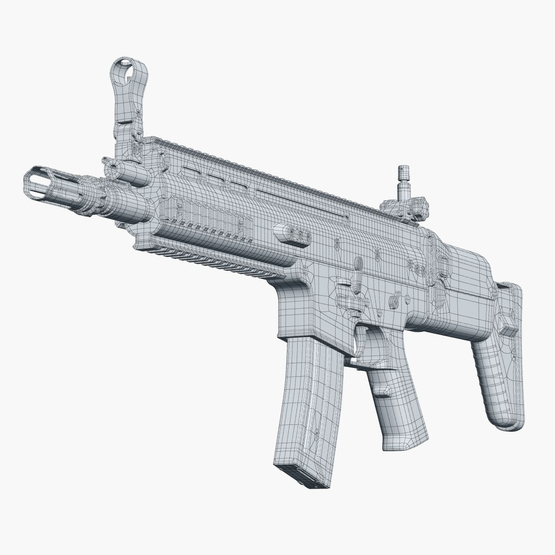 3d Model Combat Assault Rifle Fn Scar