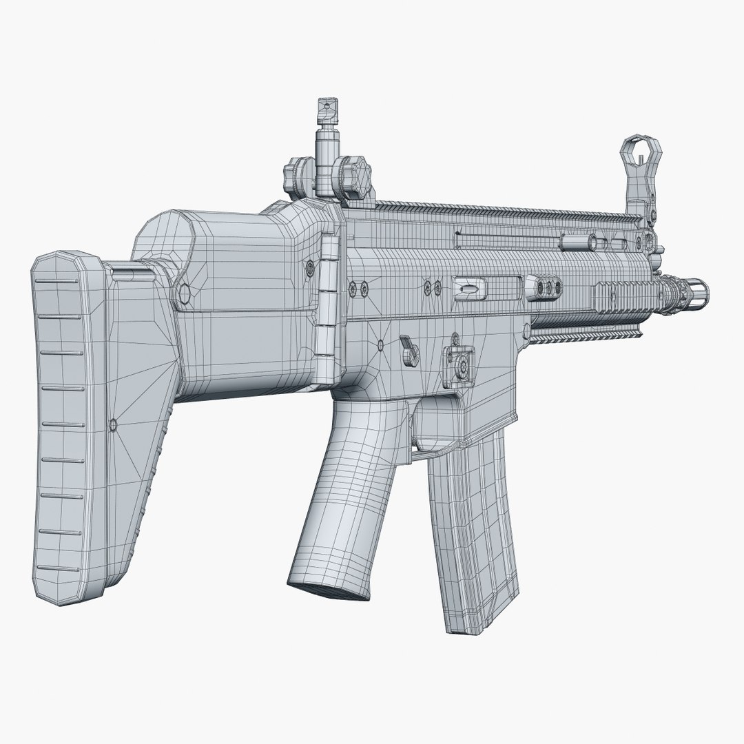 3d Model Combat Assault Rifle Fn Scar