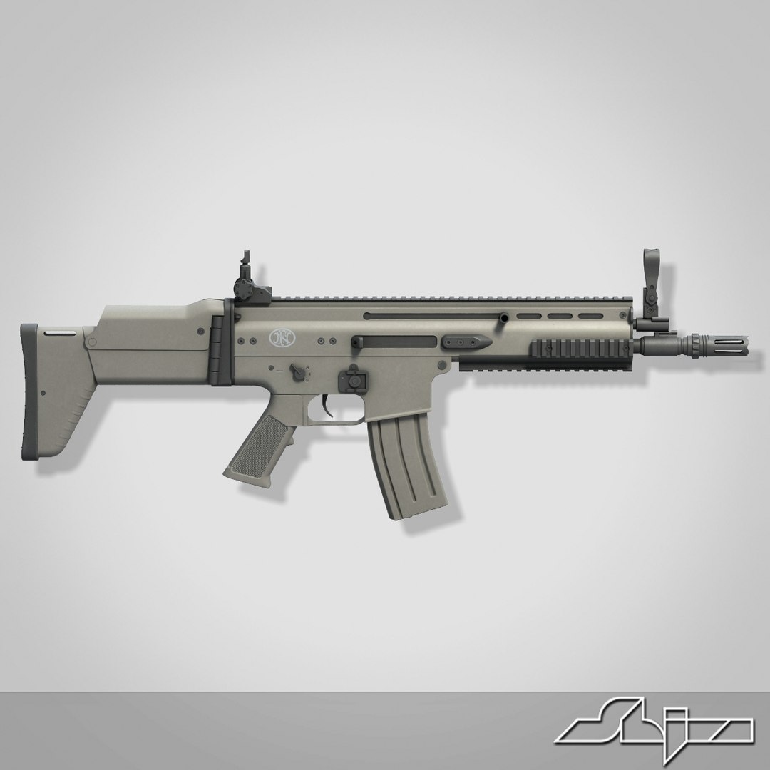 3d Model Combat Assault Rifle Fn Scar