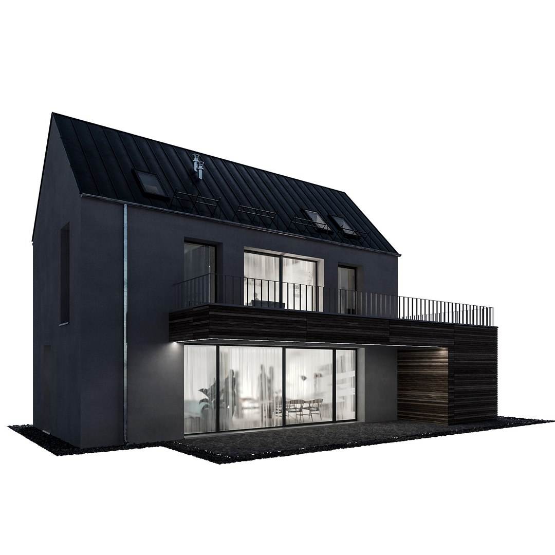 Modern House 13 At Night Model - TurboSquid 1903939