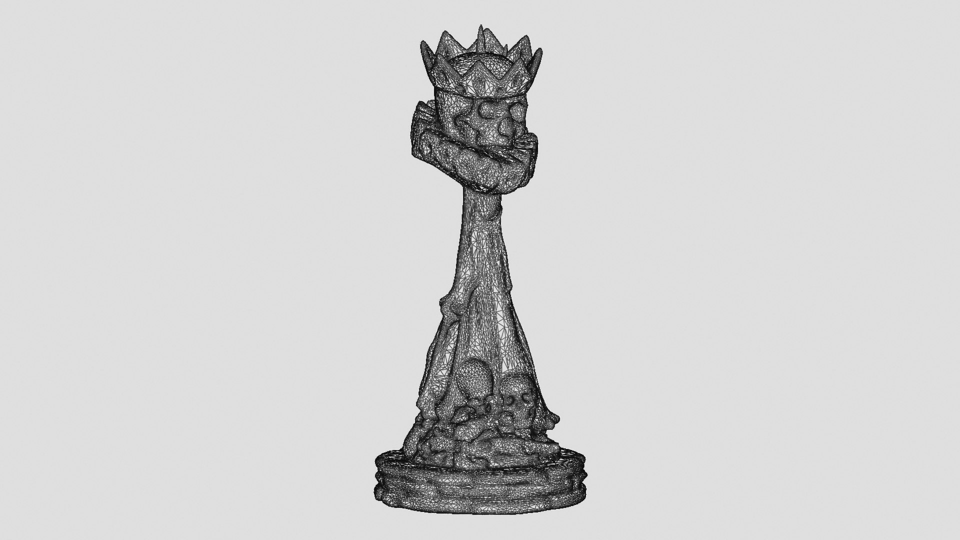 3D Skull Chess Complete Set model - TurboSquid 1973200