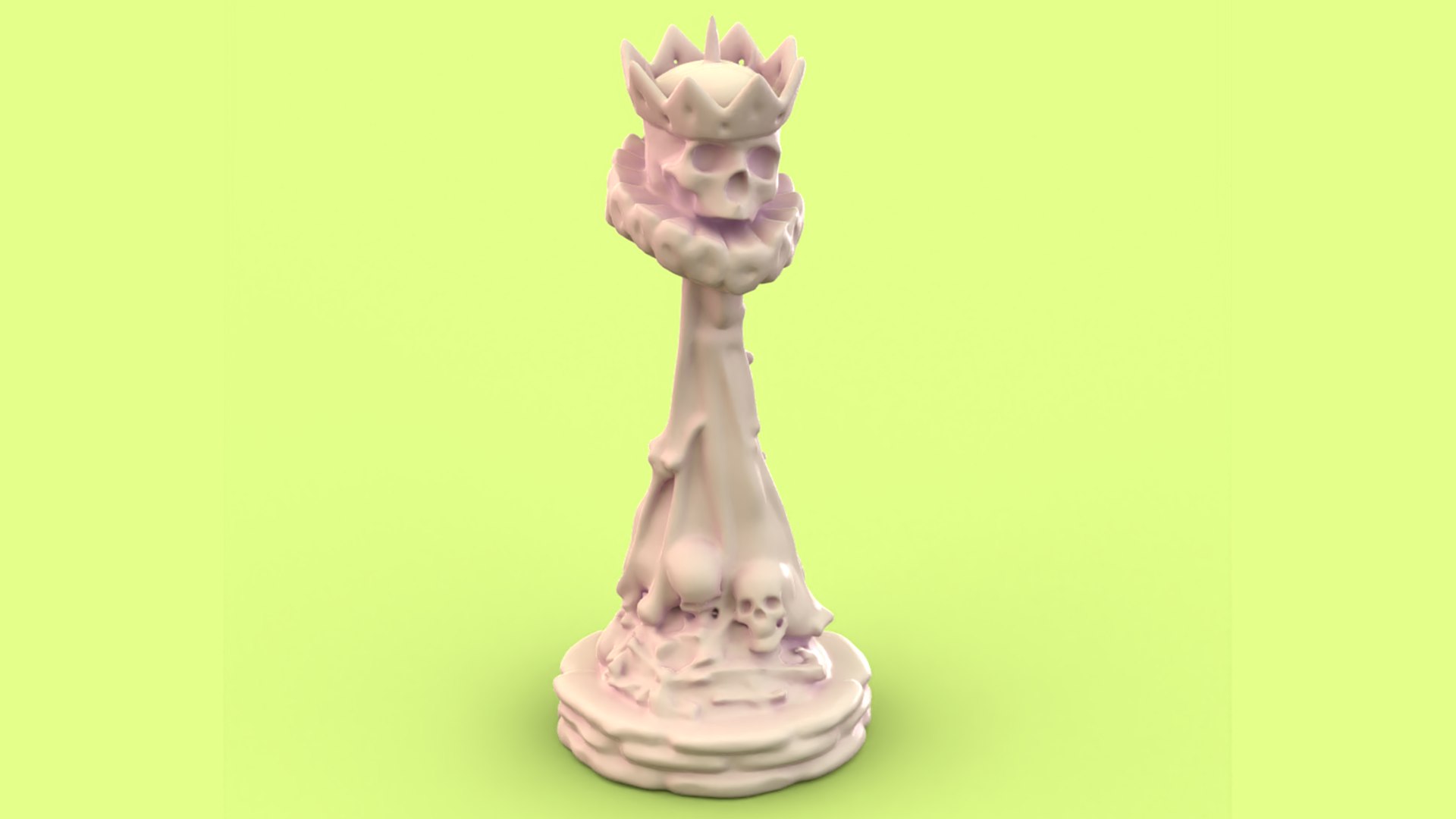 3D Skull Chess Complete Set Model - TurboSquid 1973200