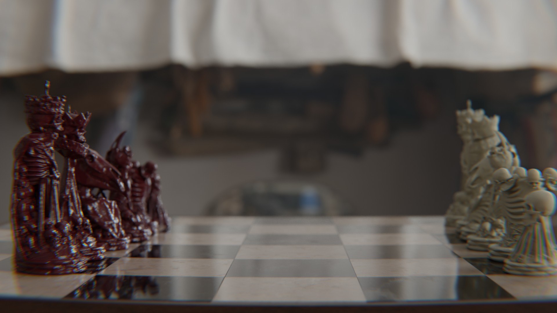 3D Skull Chess Complete Set model - TurboSquid 1973200