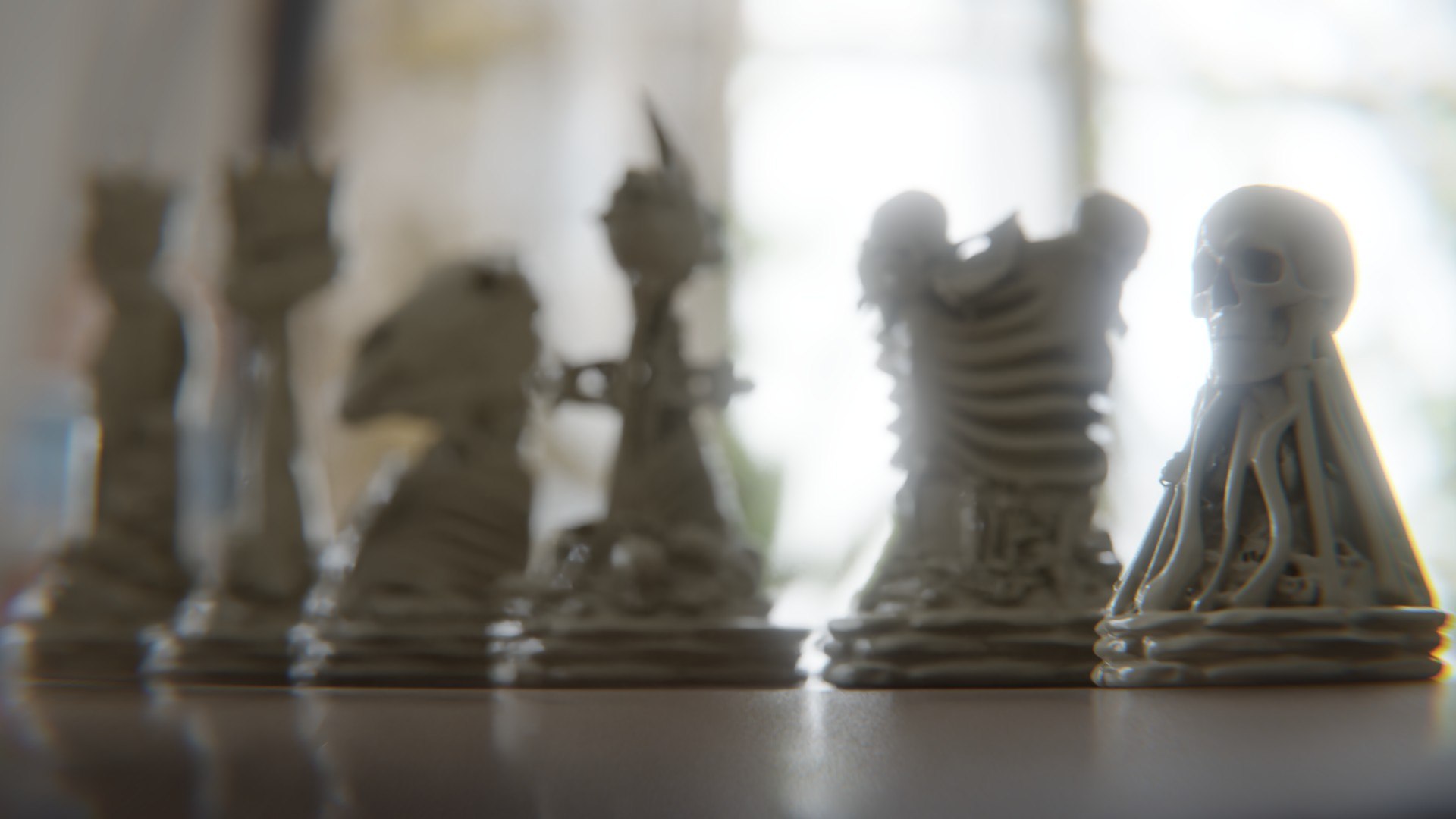 3D Skull Chess Complete Set model - TurboSquid 1973200