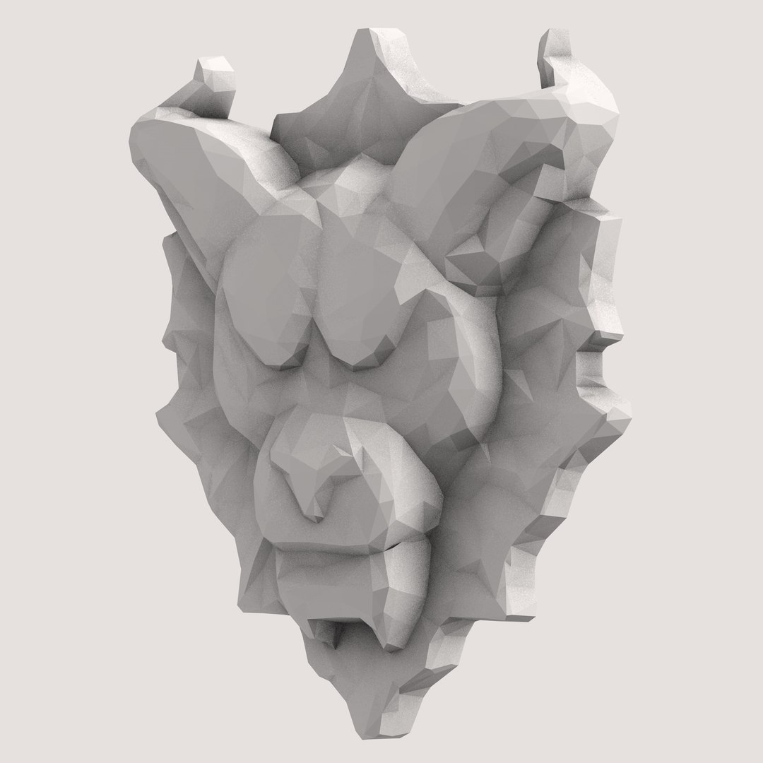 Gargoyle Head Low Poly 3D Model - TurboSquid 2382065