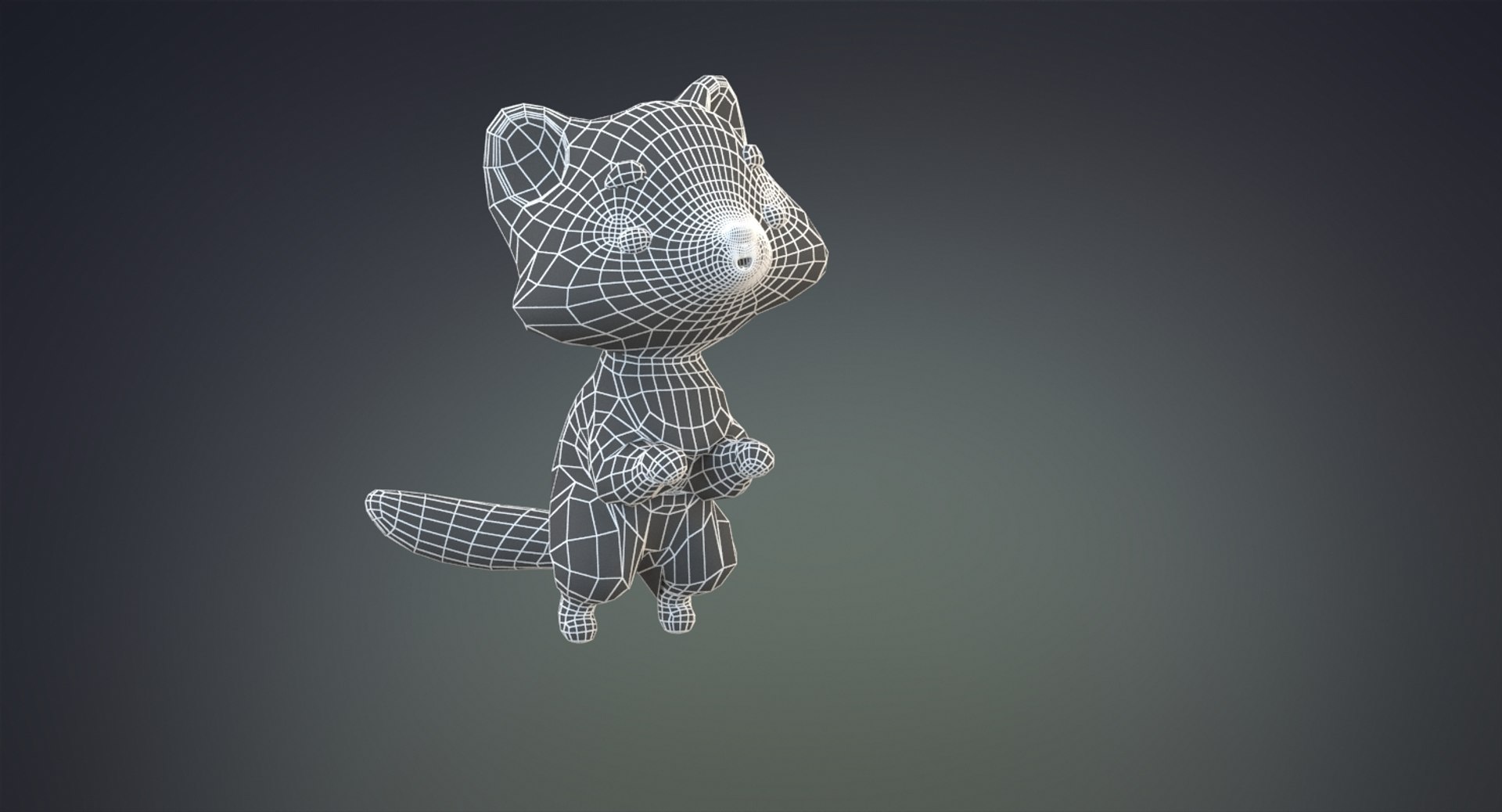 3D cute cartoon raccoon model - TurboSquid 1370645