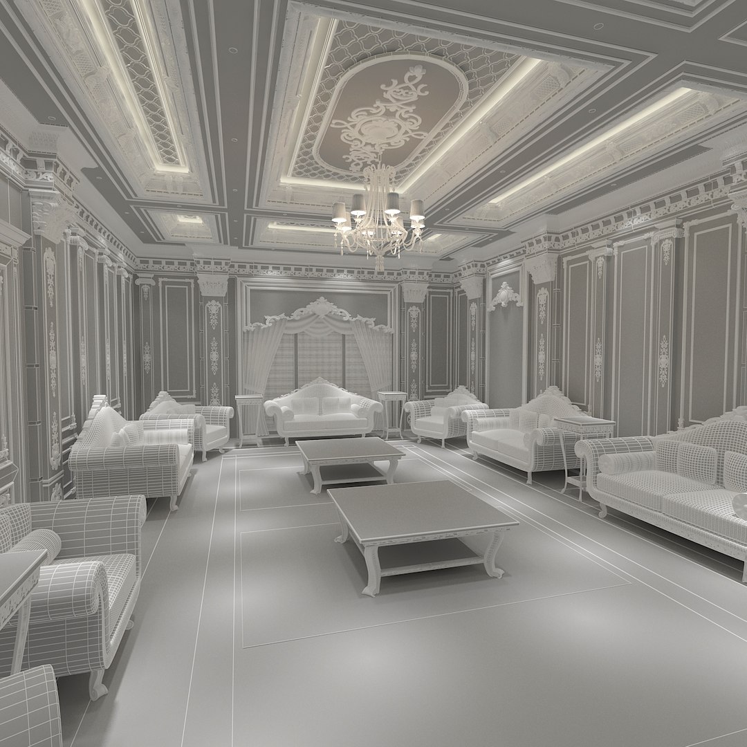 3D Classic Ceiling Furniture - TurboSquid 1413919