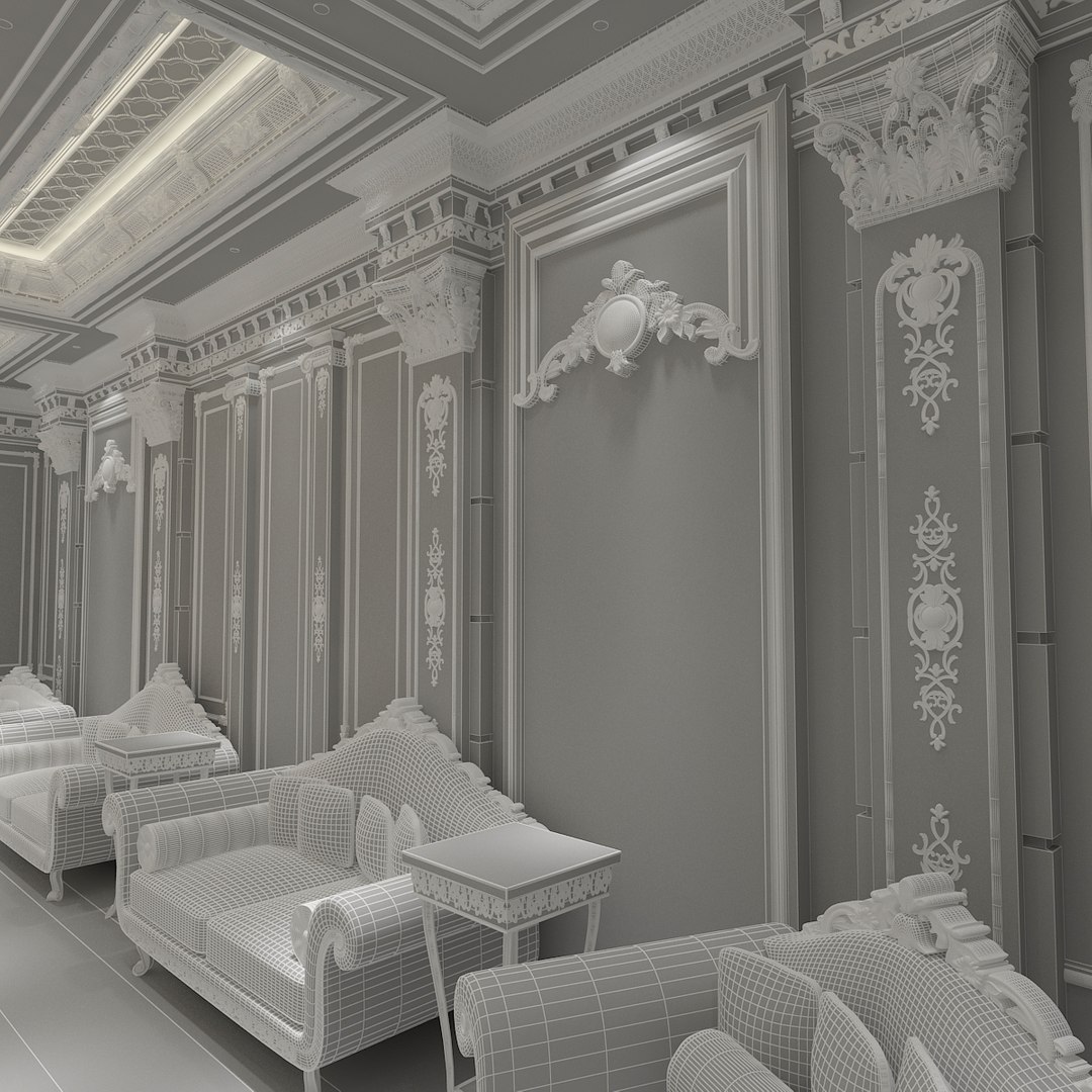 3D Classic Ceiling Furniture - TurboSquid 1413919