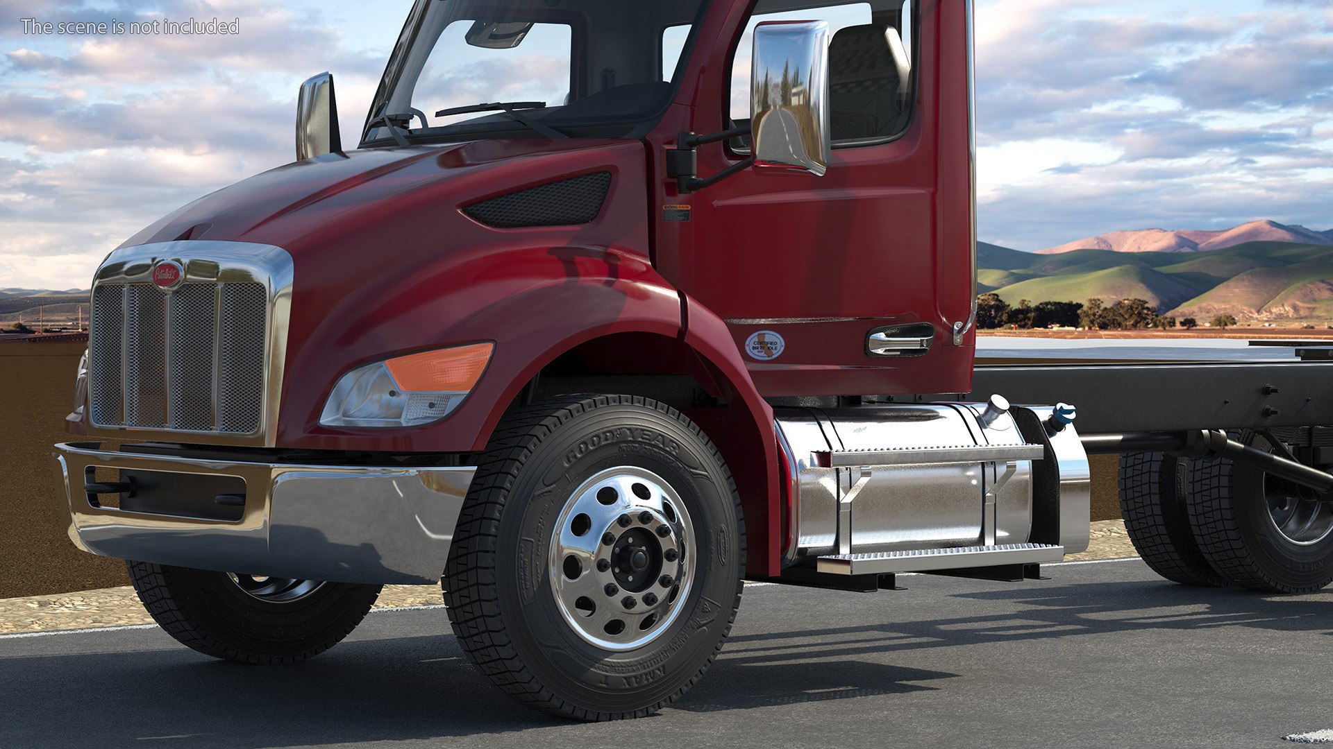 3D Red Truck Peterbilt 537 Rigged - TurboSquid 2065255
