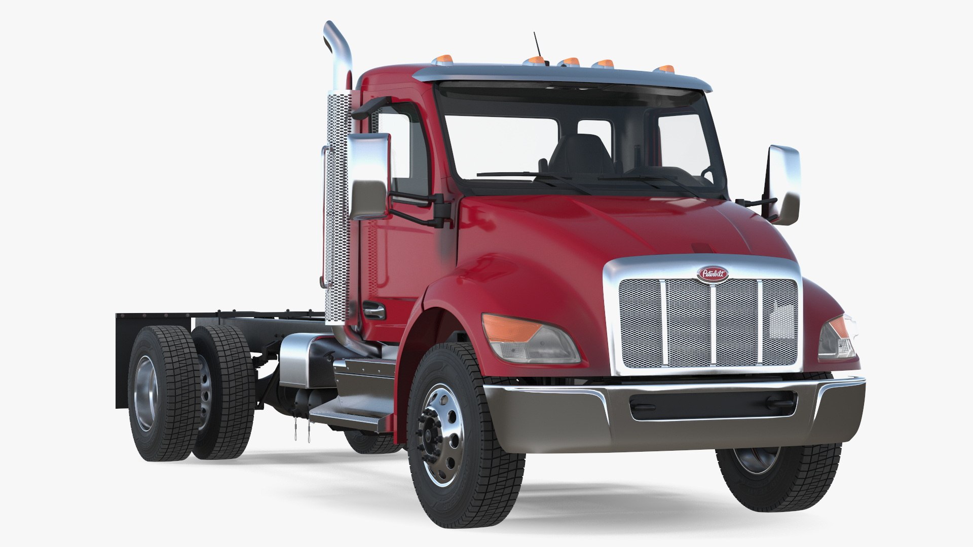 3D Red Truck Peterbilt 537 Rigged - TurboSquid 2065255
