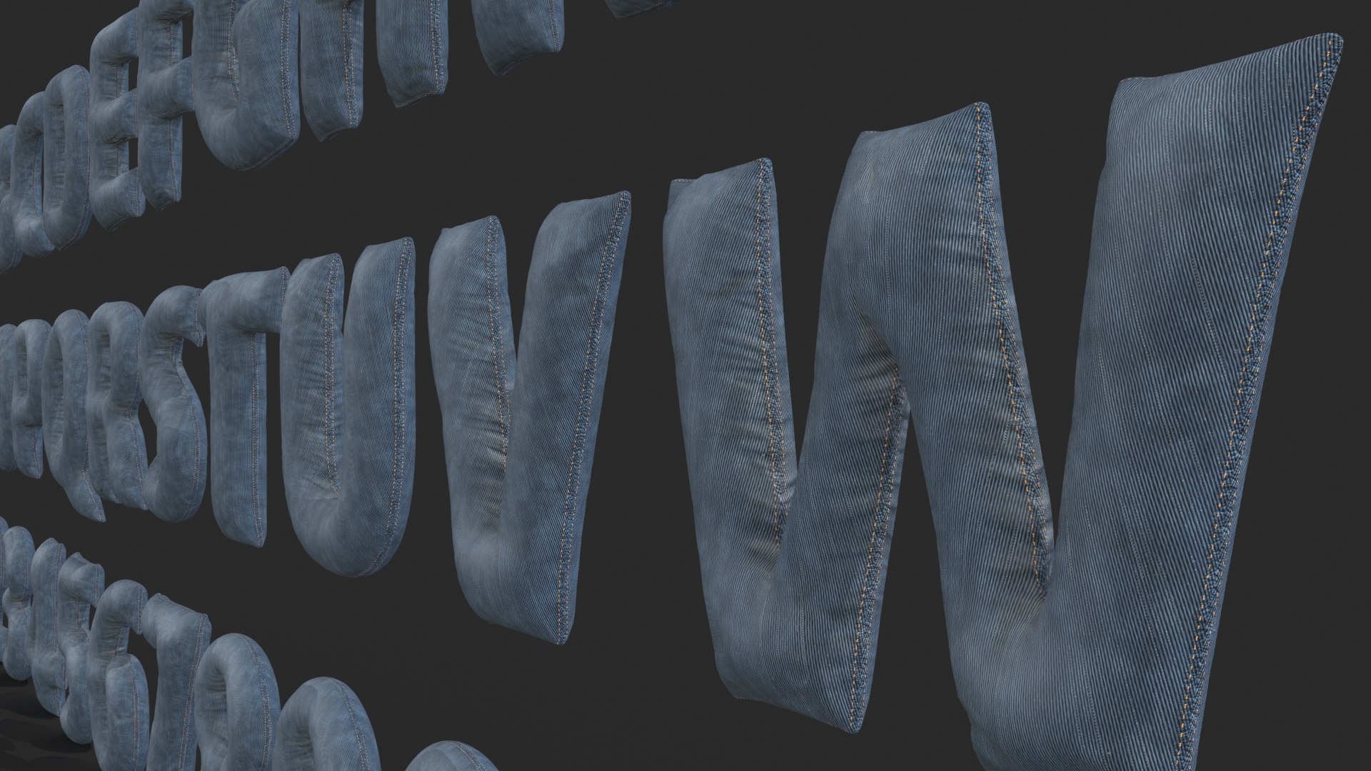 3D Model Denim Letter - TurboSquid 1862703