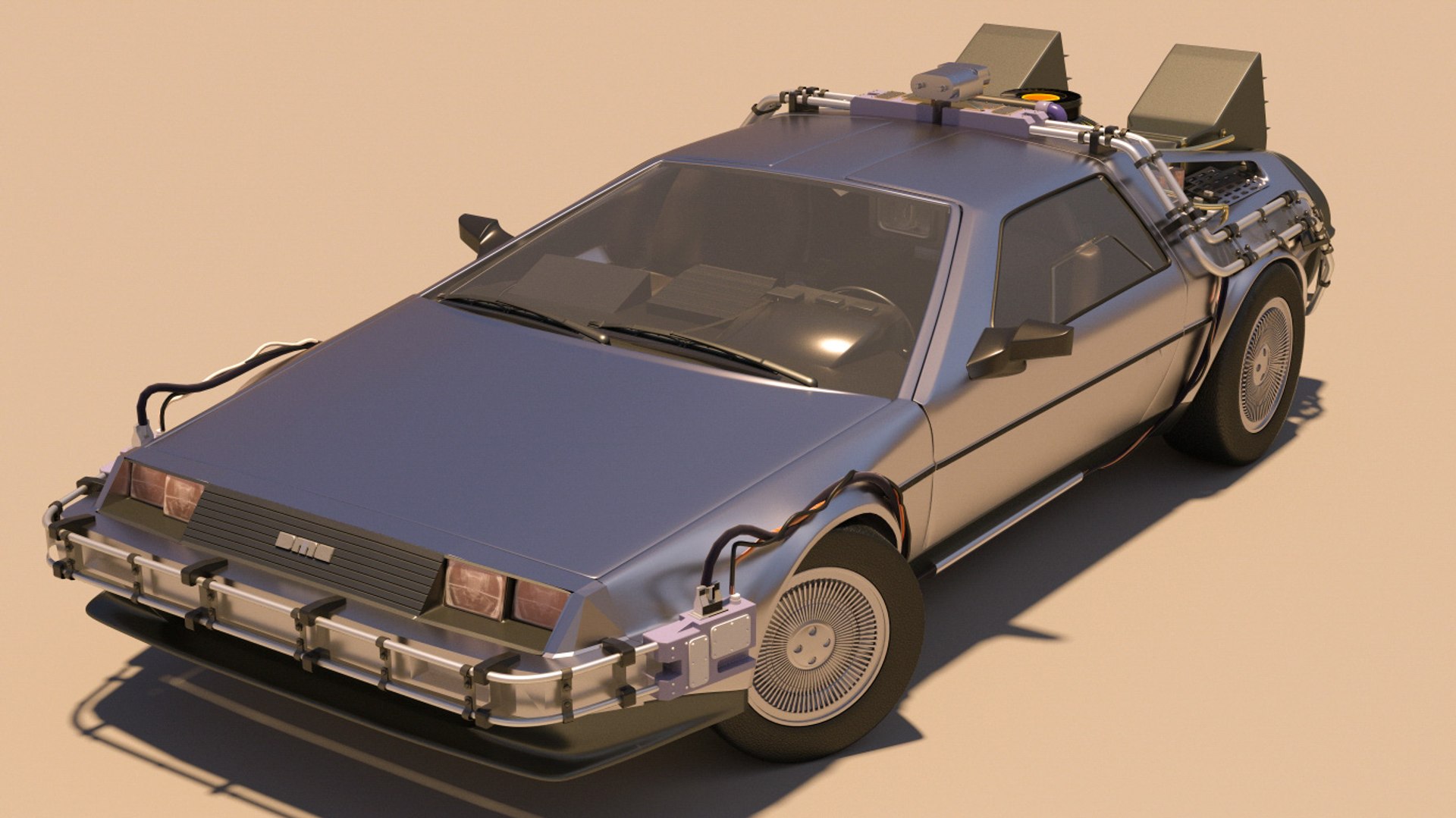 Delorean Bttf 3D Model - TurboSquid 1270833