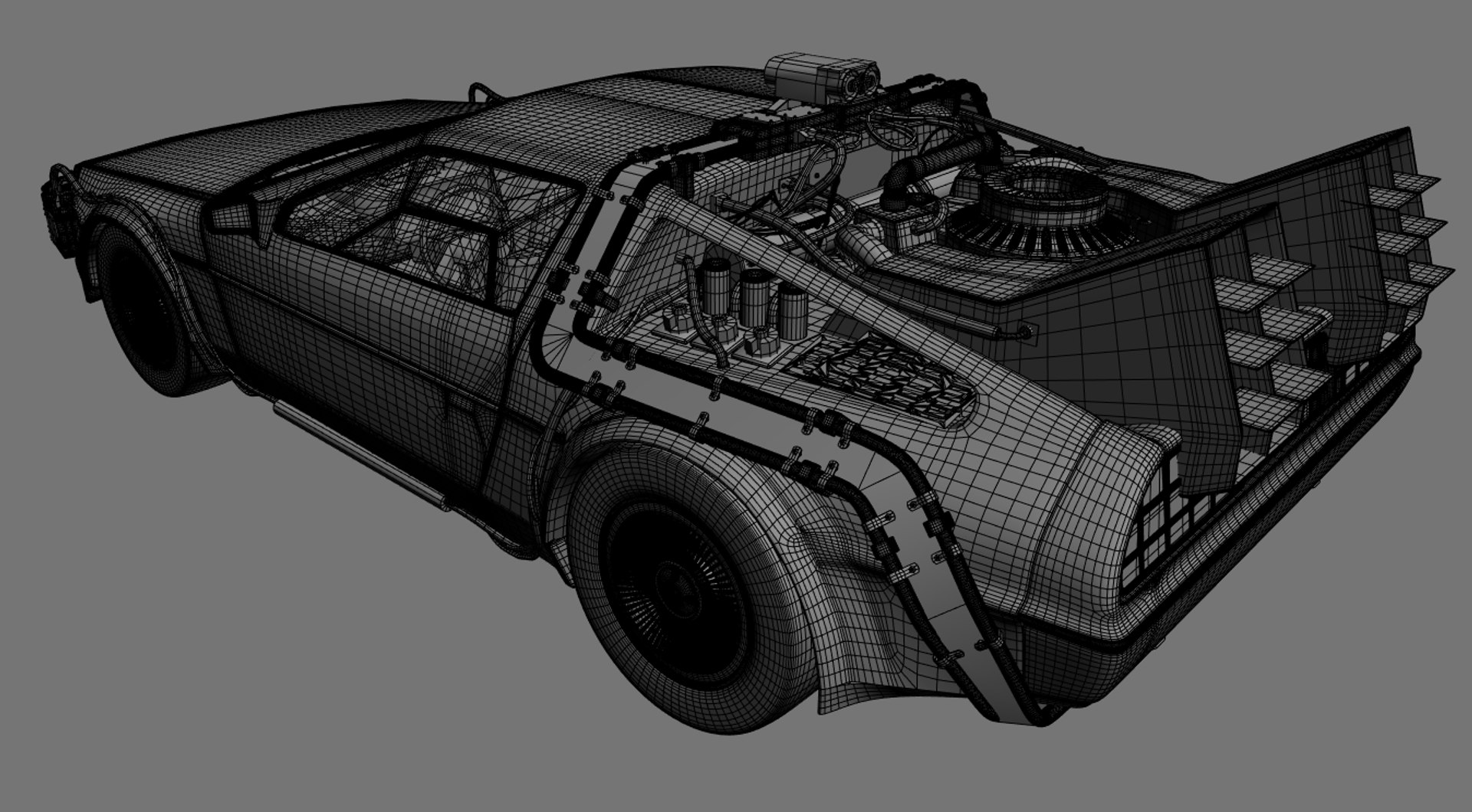 Delorean Bttf 3D Model - TurboSquid 1270833