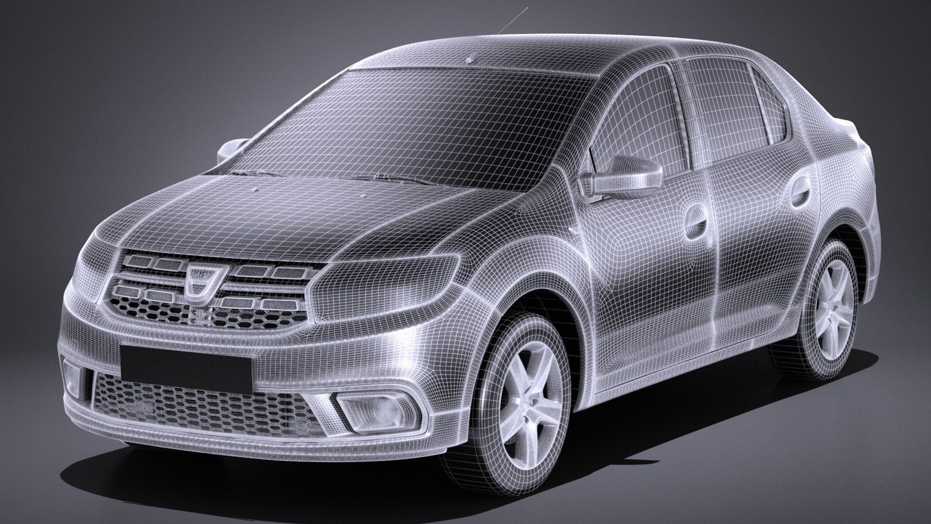 3d Dacia Logan 2017 Model