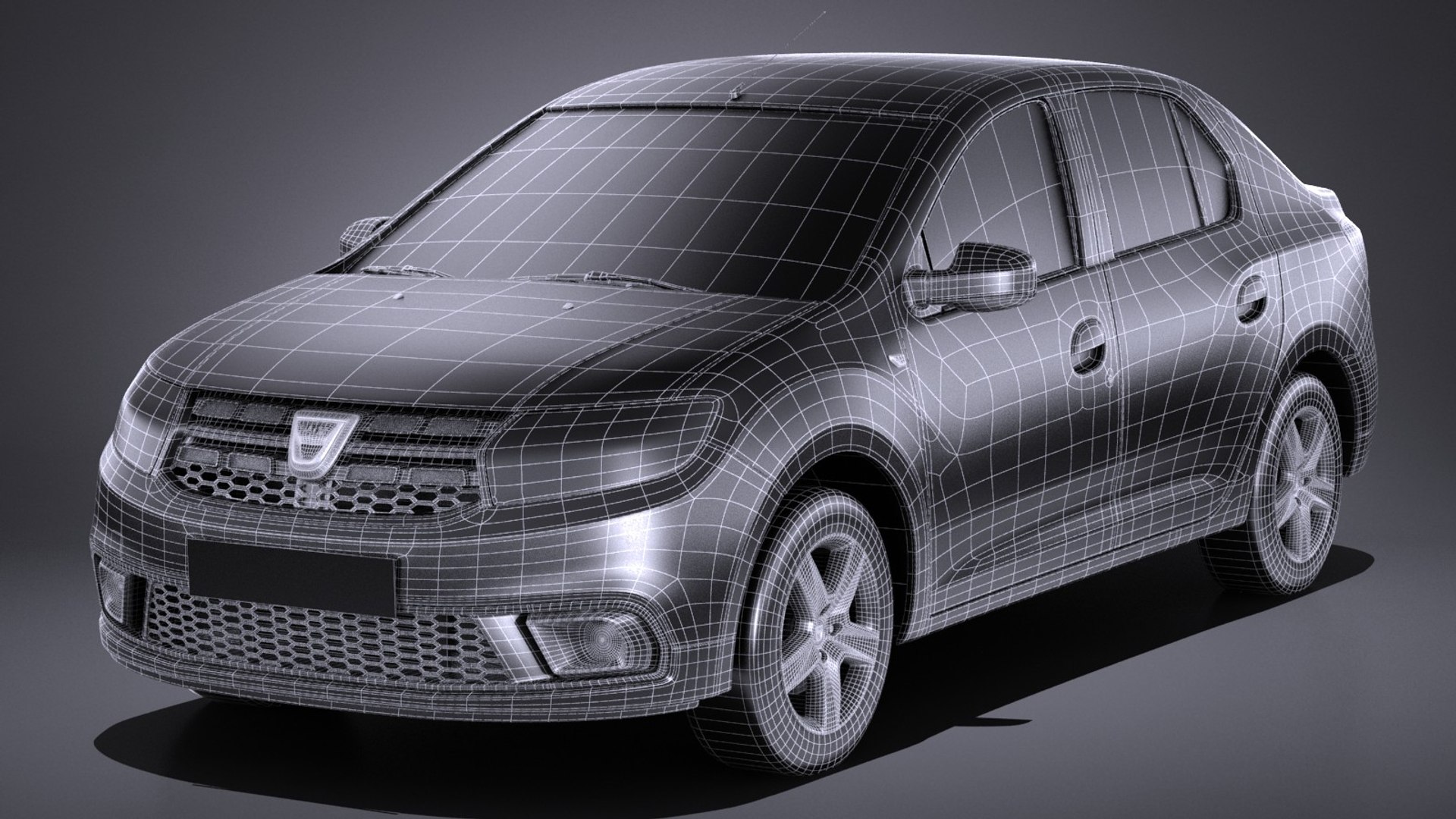 3d Dacia Logan 2017 Model