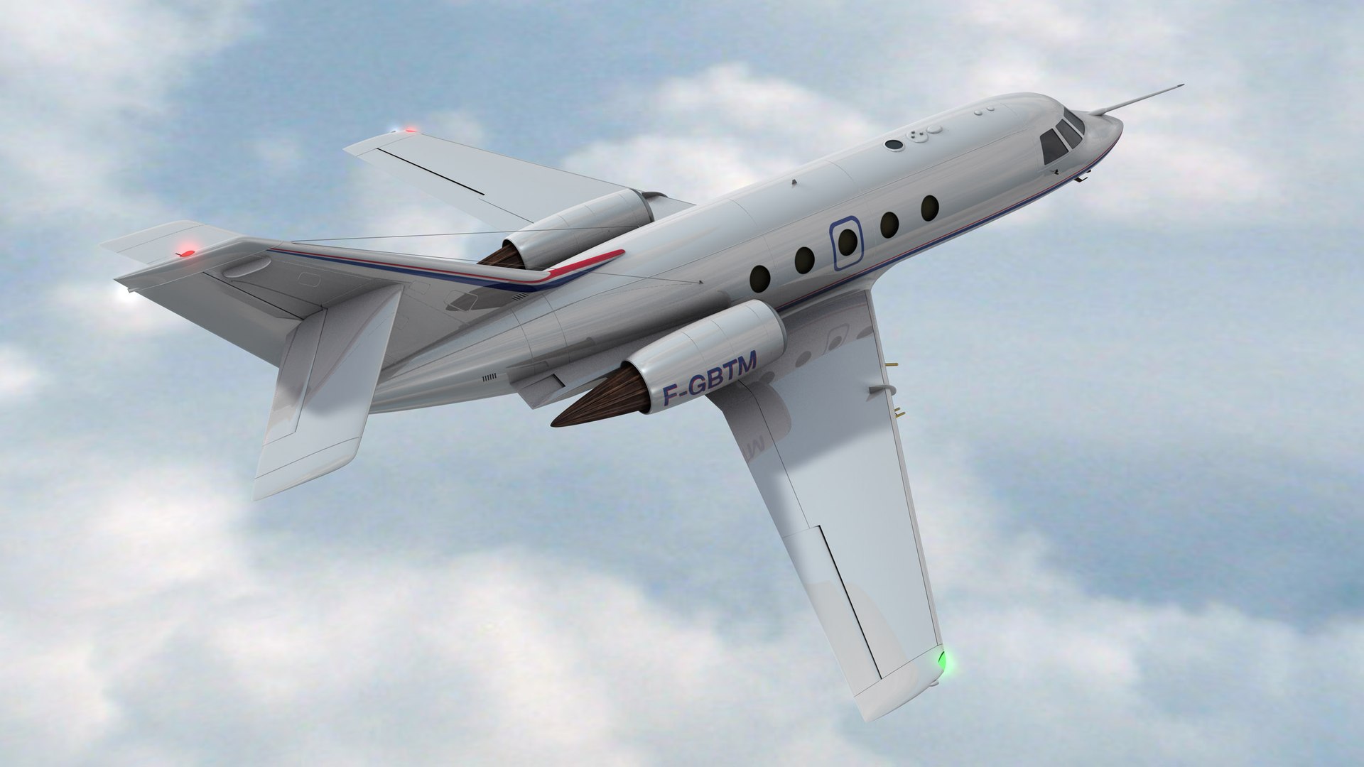 3d Falcon 20 Meteo Model