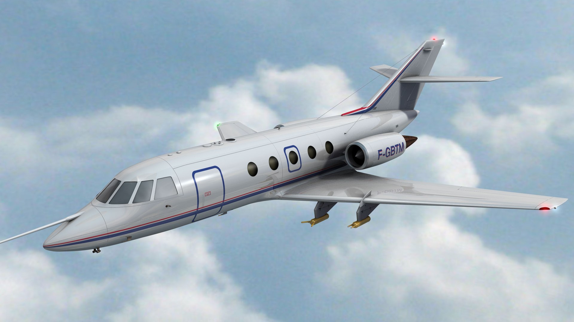 3d Falcon 20 Meteo Model