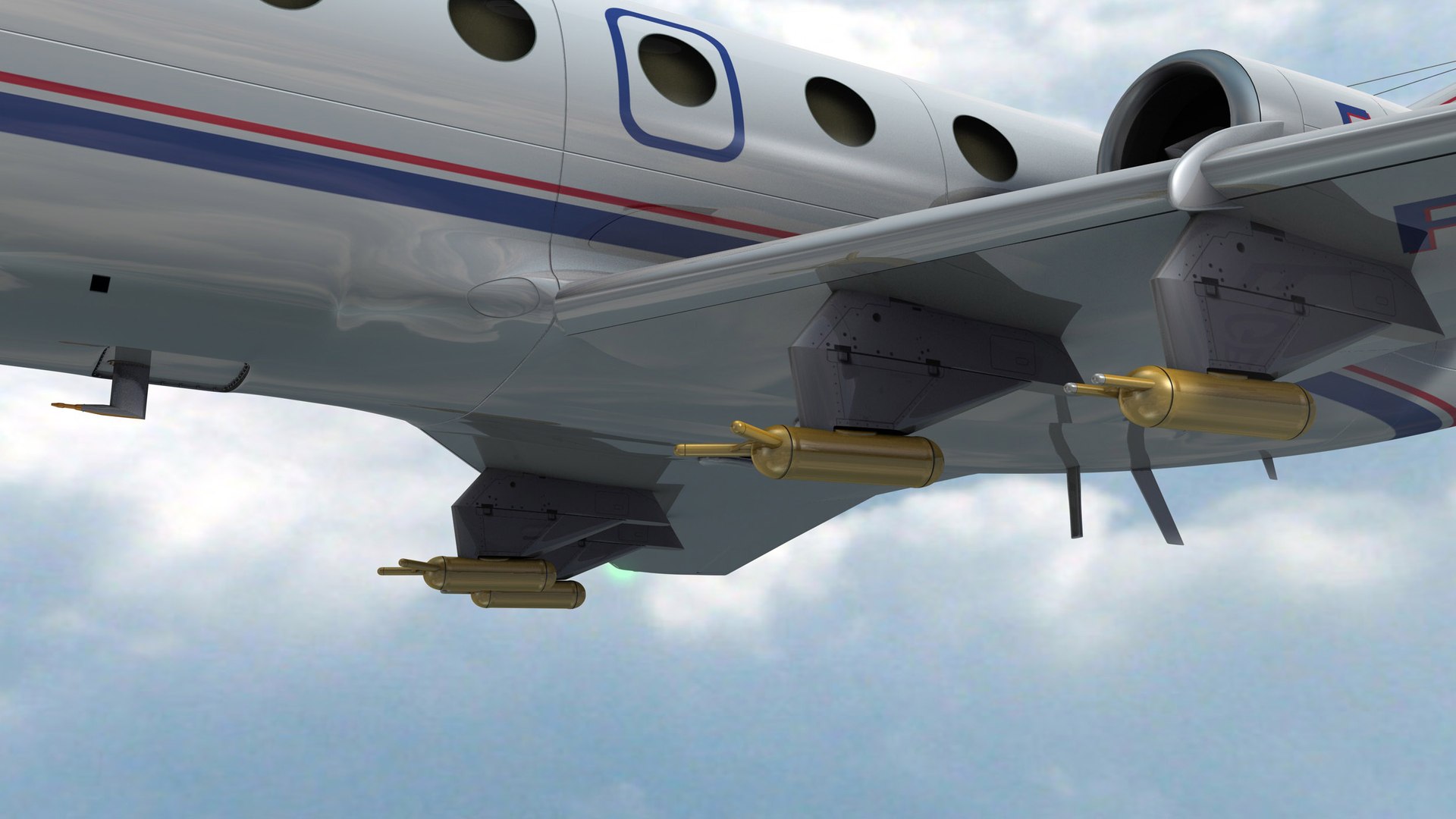3d Falcon 20 Meteo Model