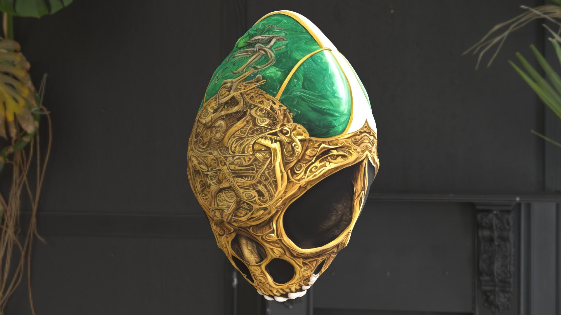 3D Glass Skull Egg - TurboSquid 1989417