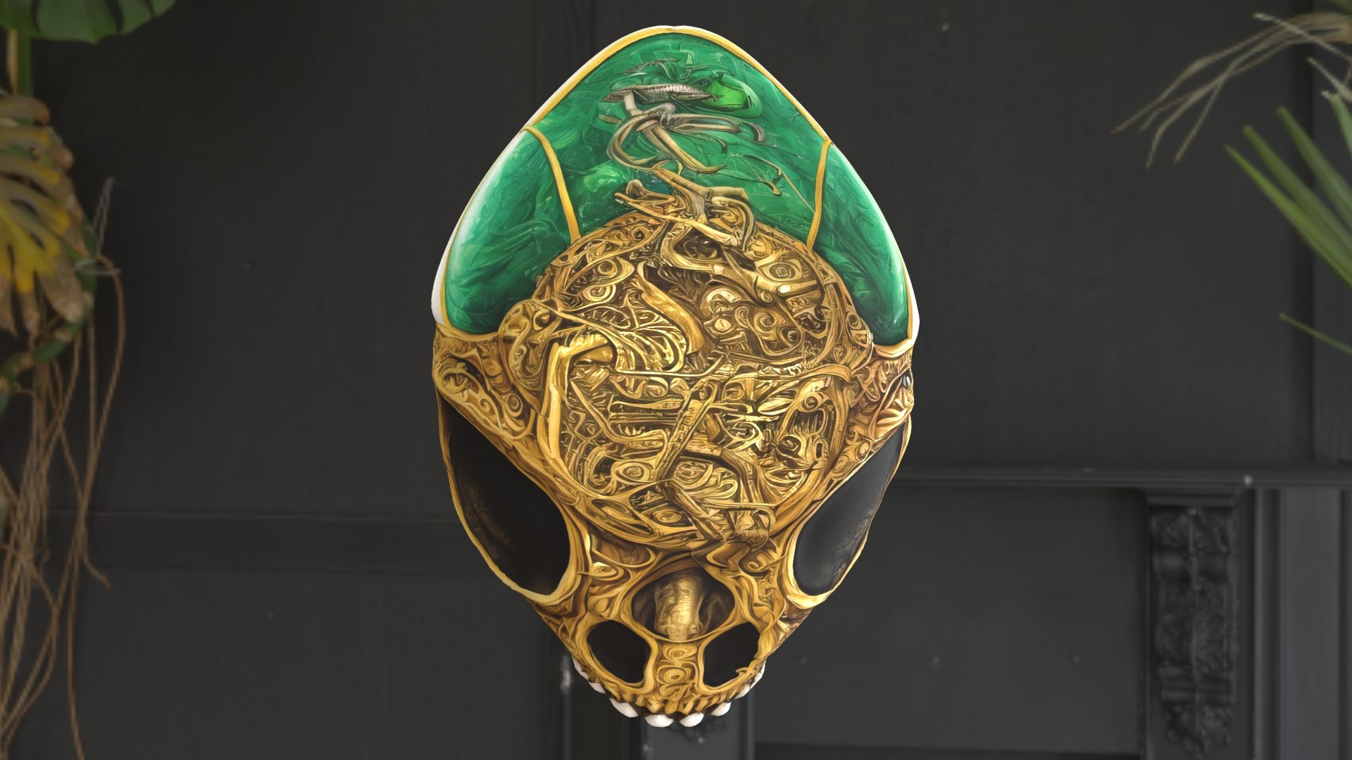 3D Glass Skull Egg - TurboSquid 1989417