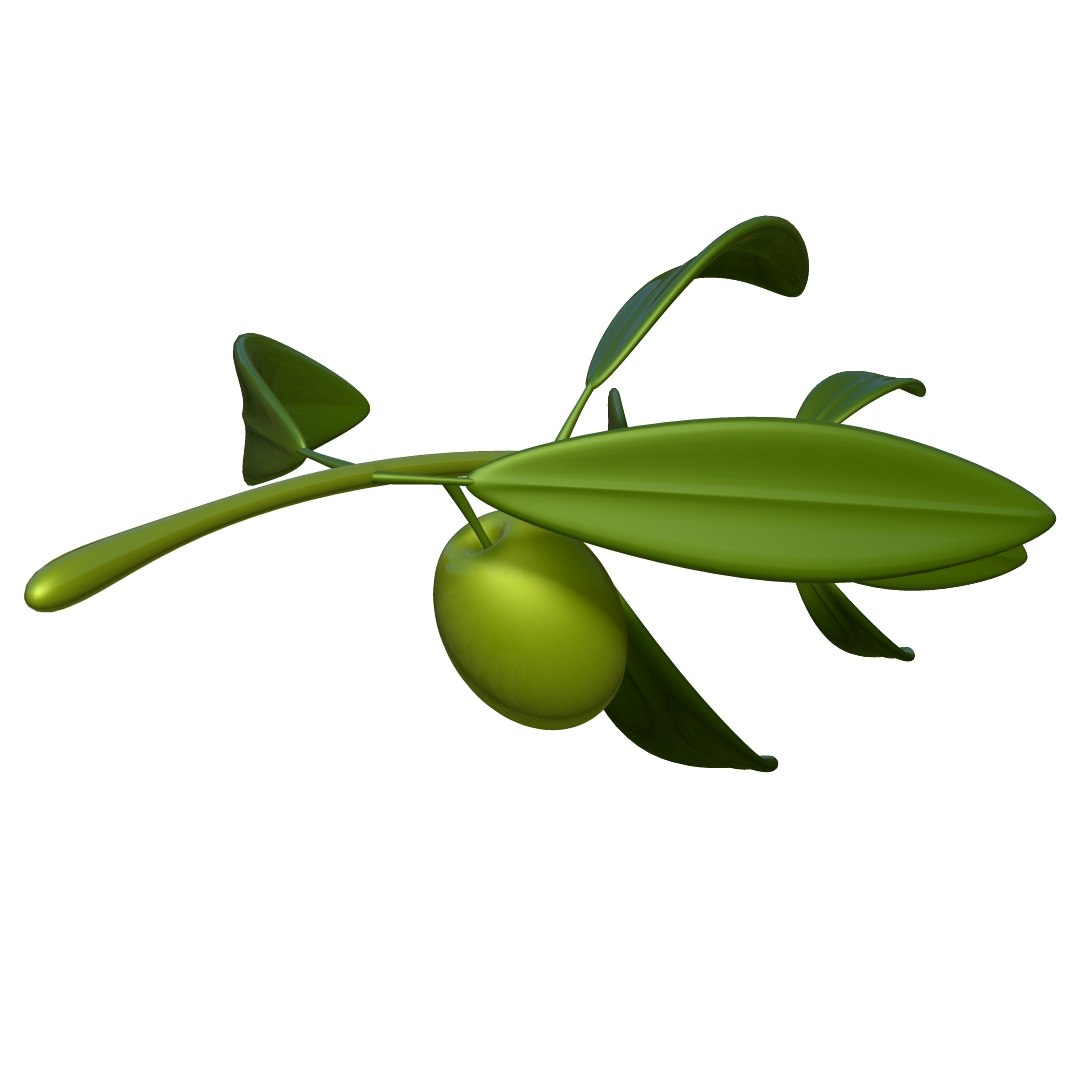 3D Olive Branch - TurboSquid 1309288