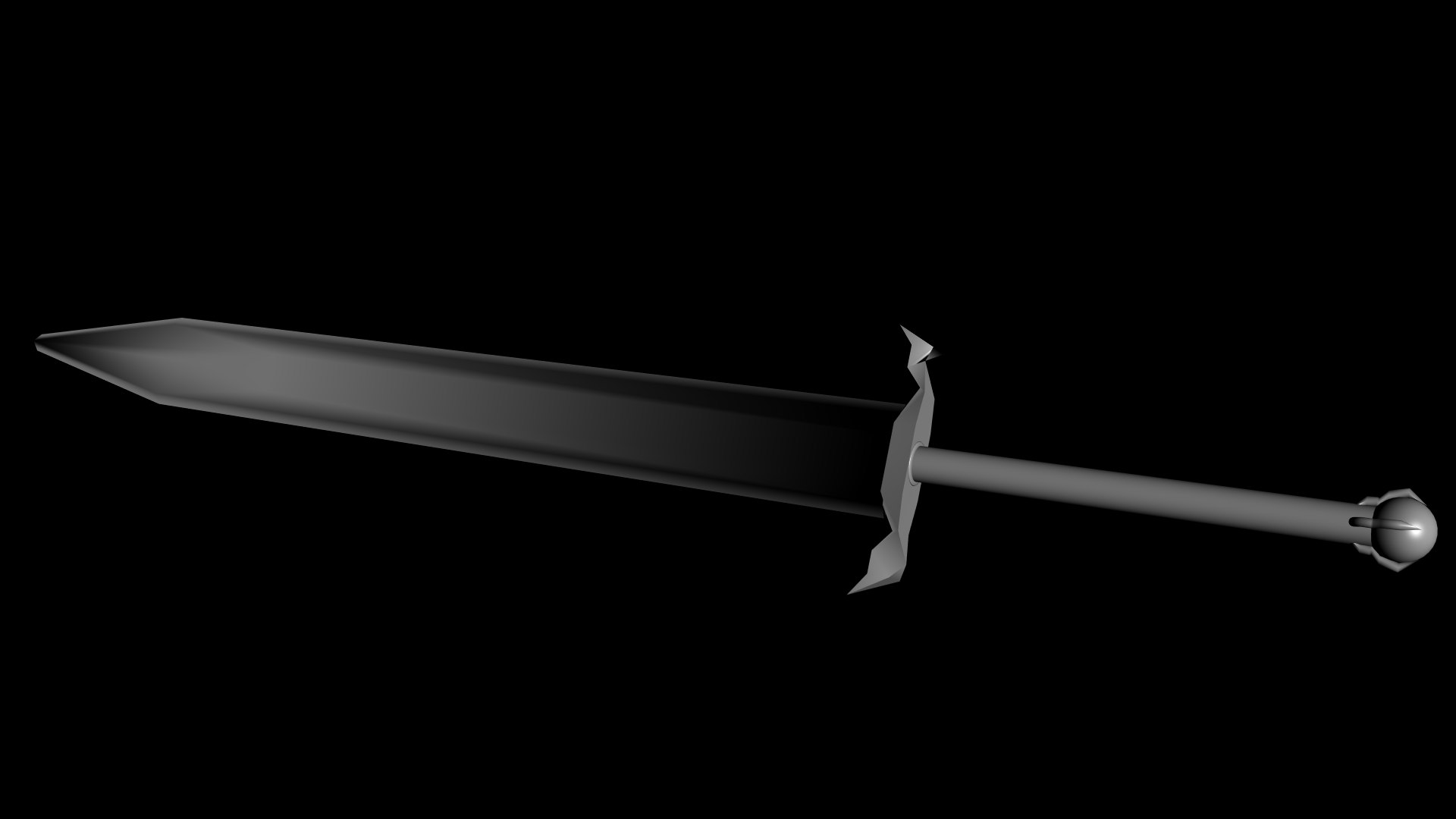 Runed Sword 3d Model