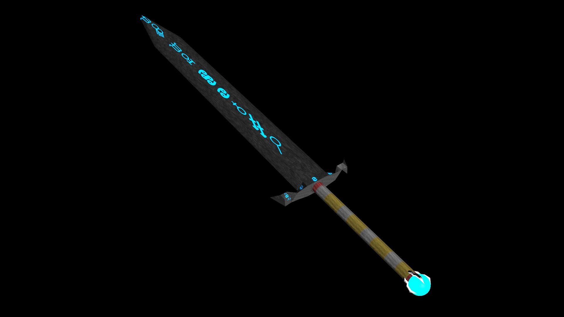Runed Sword 3d Model