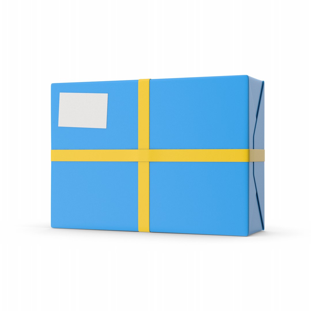 3D Blue Package - TurboSquid 2002435