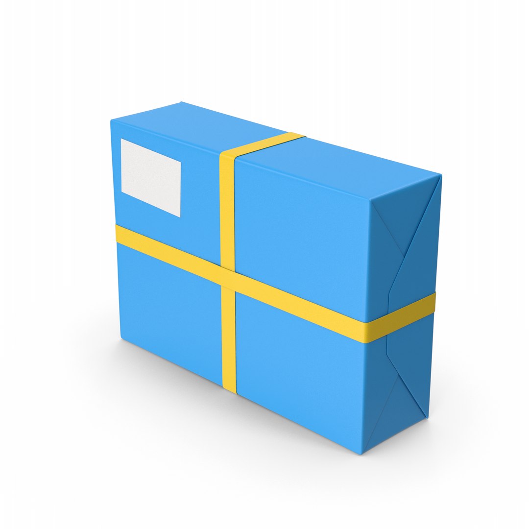 3D Blue Package - TurboSquid 2002435