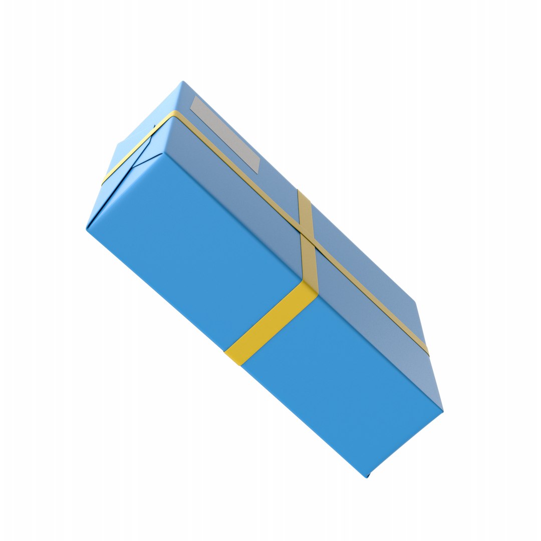 3D Blue Package - TurboSquid 2002435