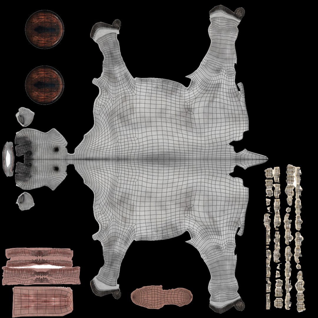 Ya Horse White Rigged Fur