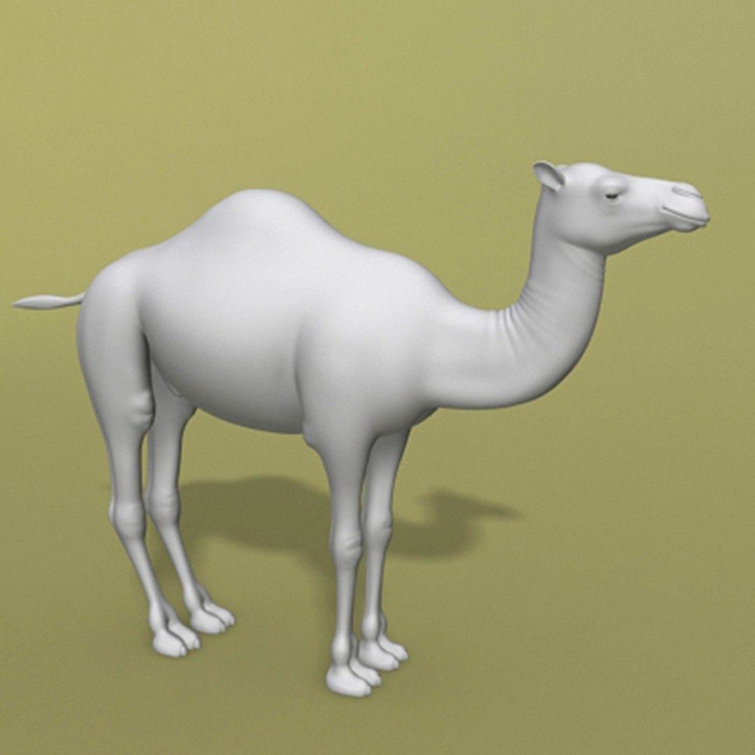 Polygonal Camel 3d Model