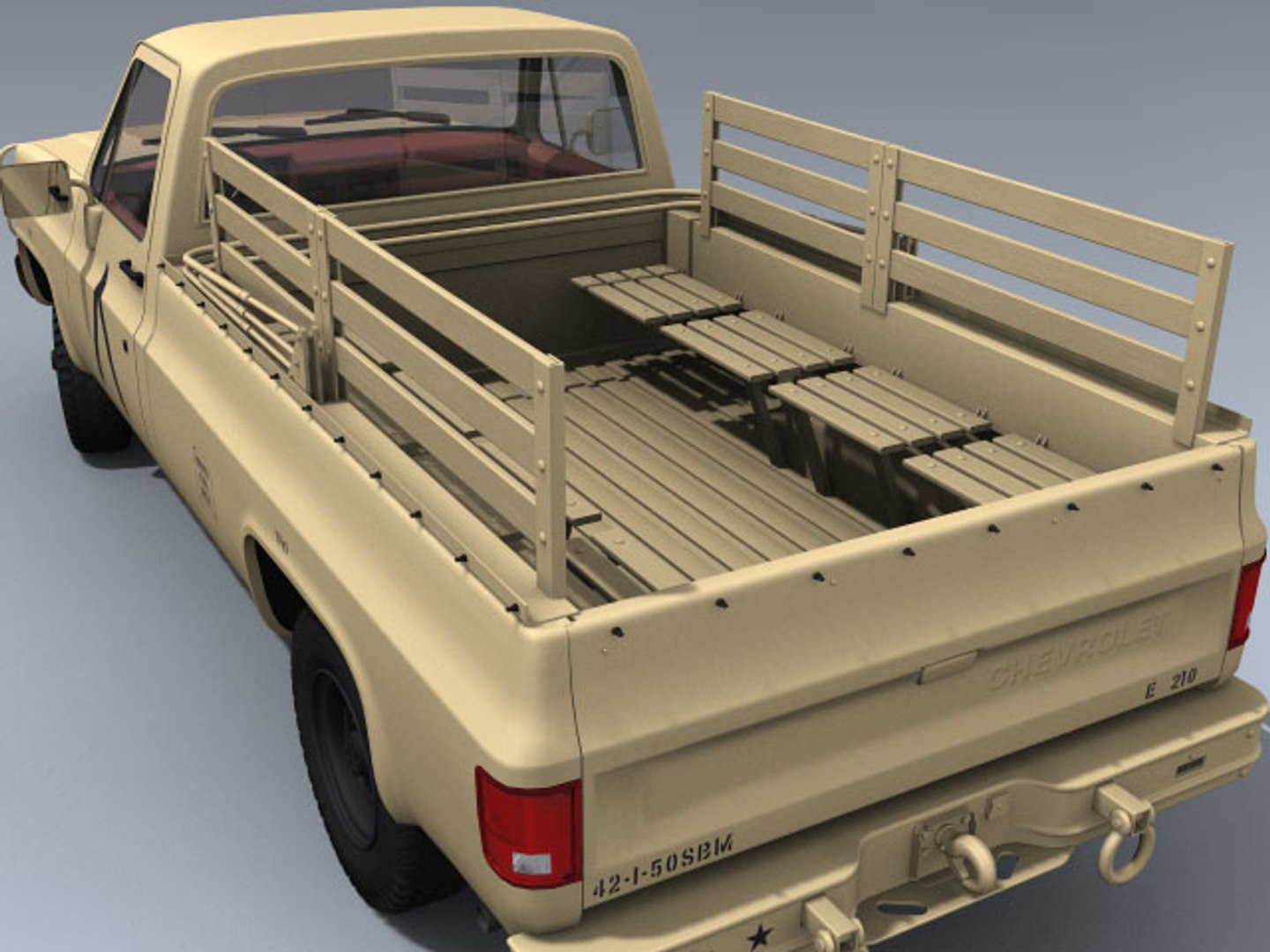 3d Model Army M1008 Desert