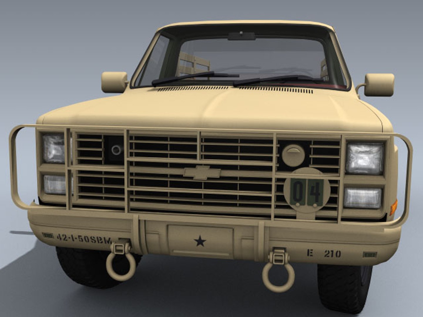 3d Model Army M1008 Desert