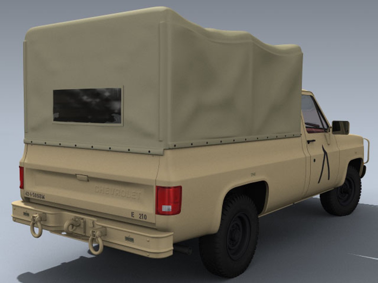 3d Model Army M1008 Desert