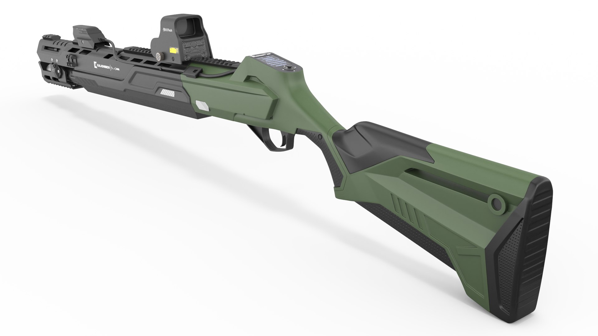Futuristic Shotgun MP 155 Ultima Kalashnikov Green 3D model ...